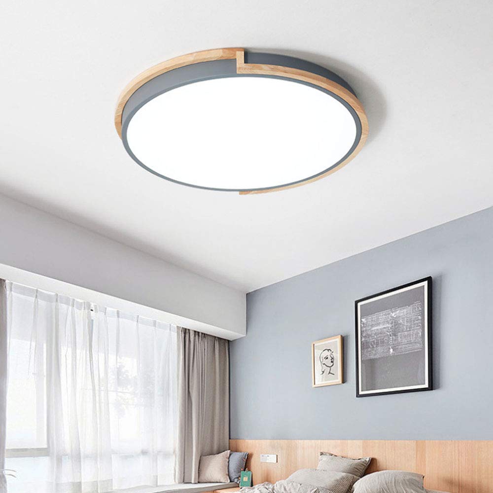 Plafonnier rond moderne 24 W, plafonnier LED encastrable, température ...