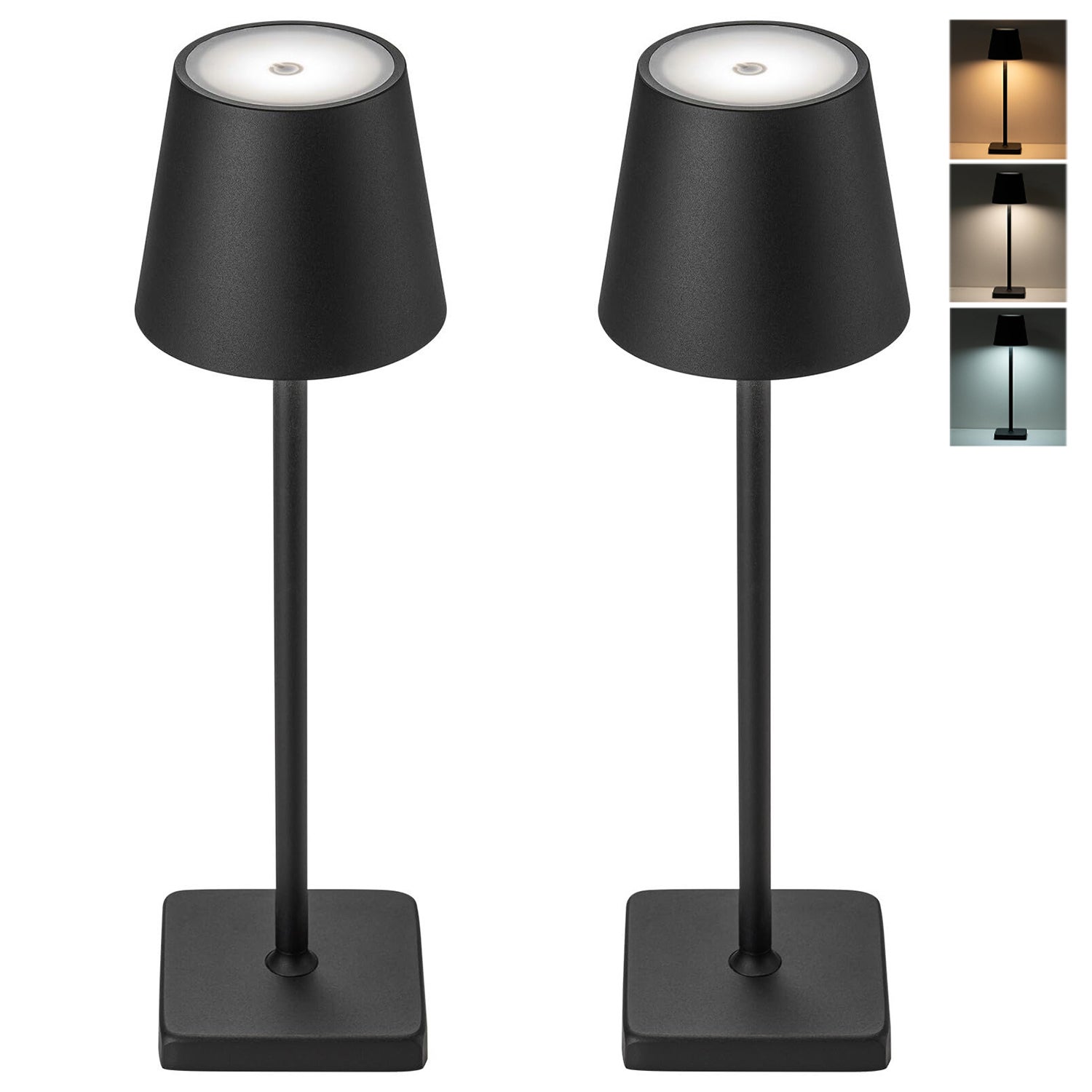 Lámparas de mesa inalámbricas, lámpara de escritorio LED recargable ...