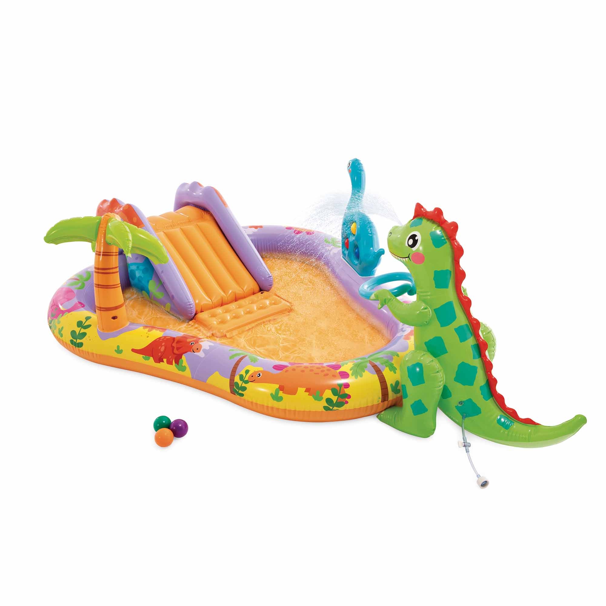 INTEX Centro de juegos acuático hinchable Dino Park con tobogán y ...