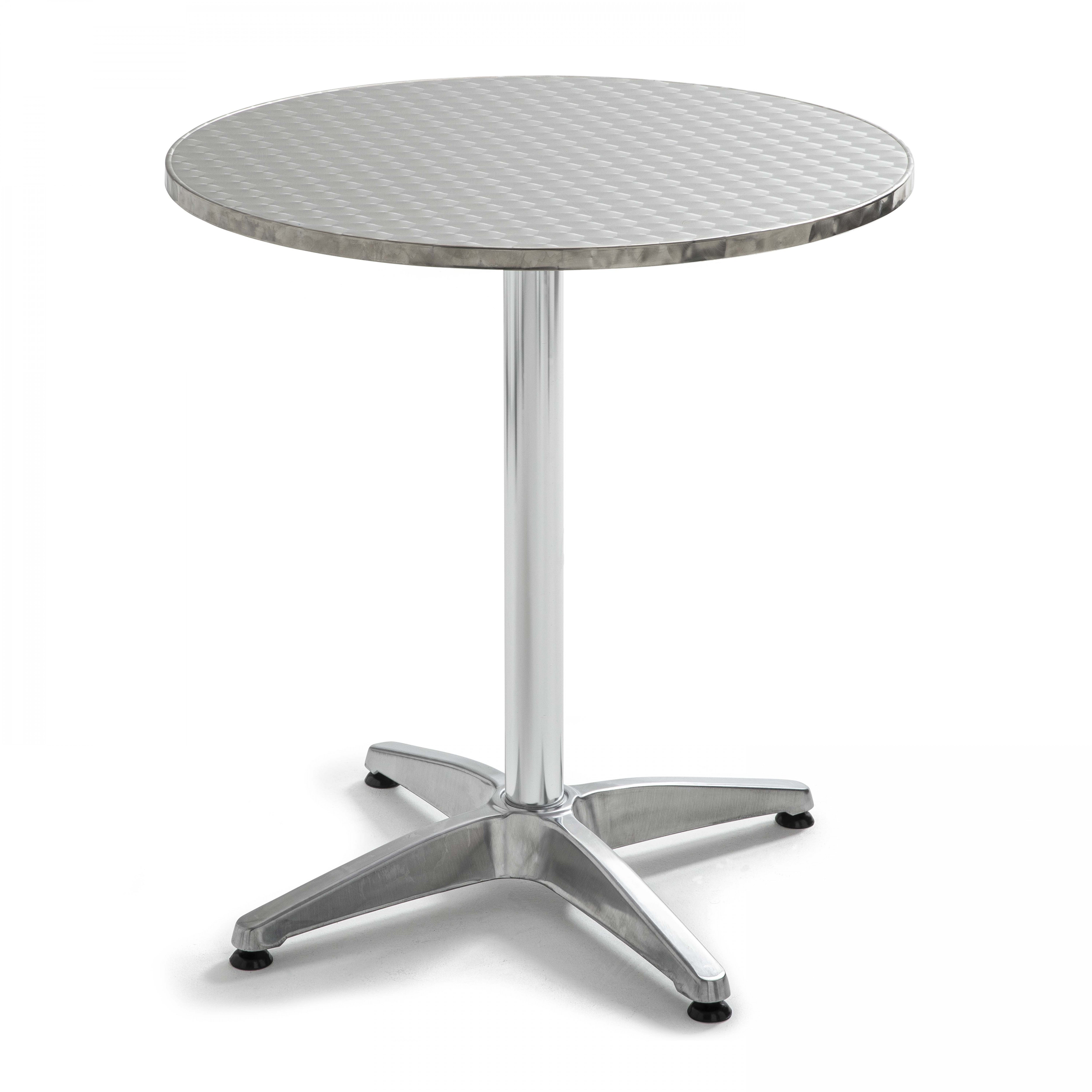 Table ronde inclinable en inox gris | Leroy Merlin