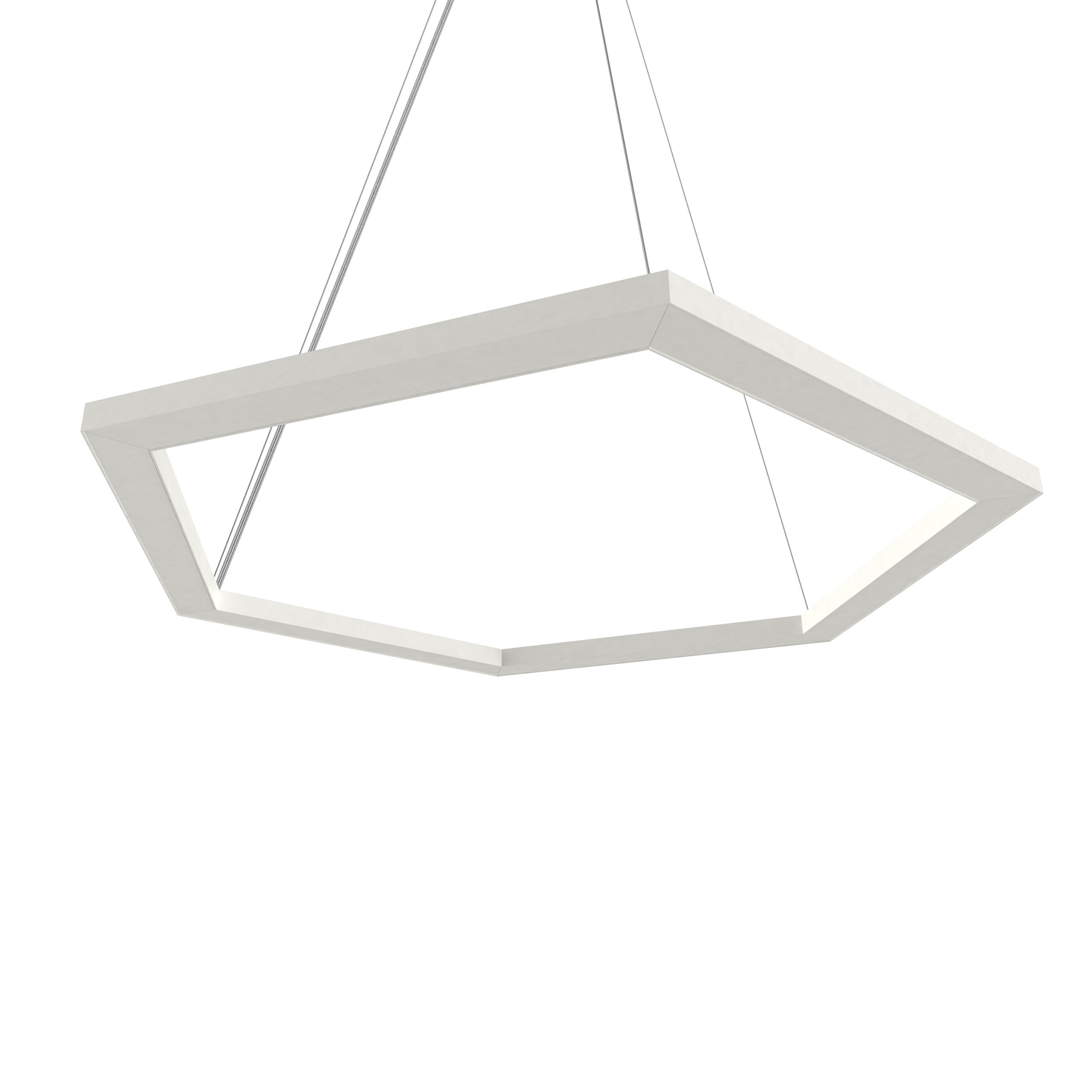 LUMICOM | ESAGONO 1X Suspension, STRIP LED, 34W/m, 3000K, métal, blanc ...