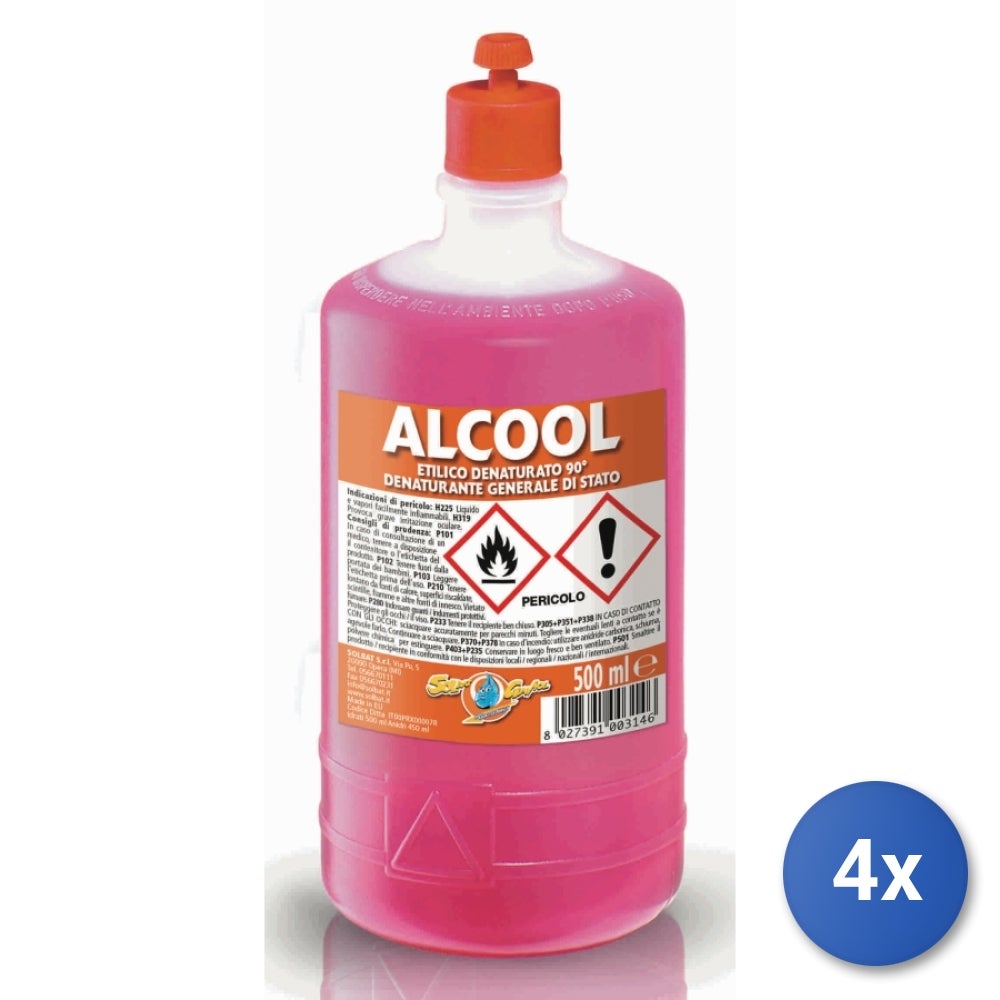 4x Alcohol 500 Ml. Alcohol etílico desnaturalizado | Leroy Merlin