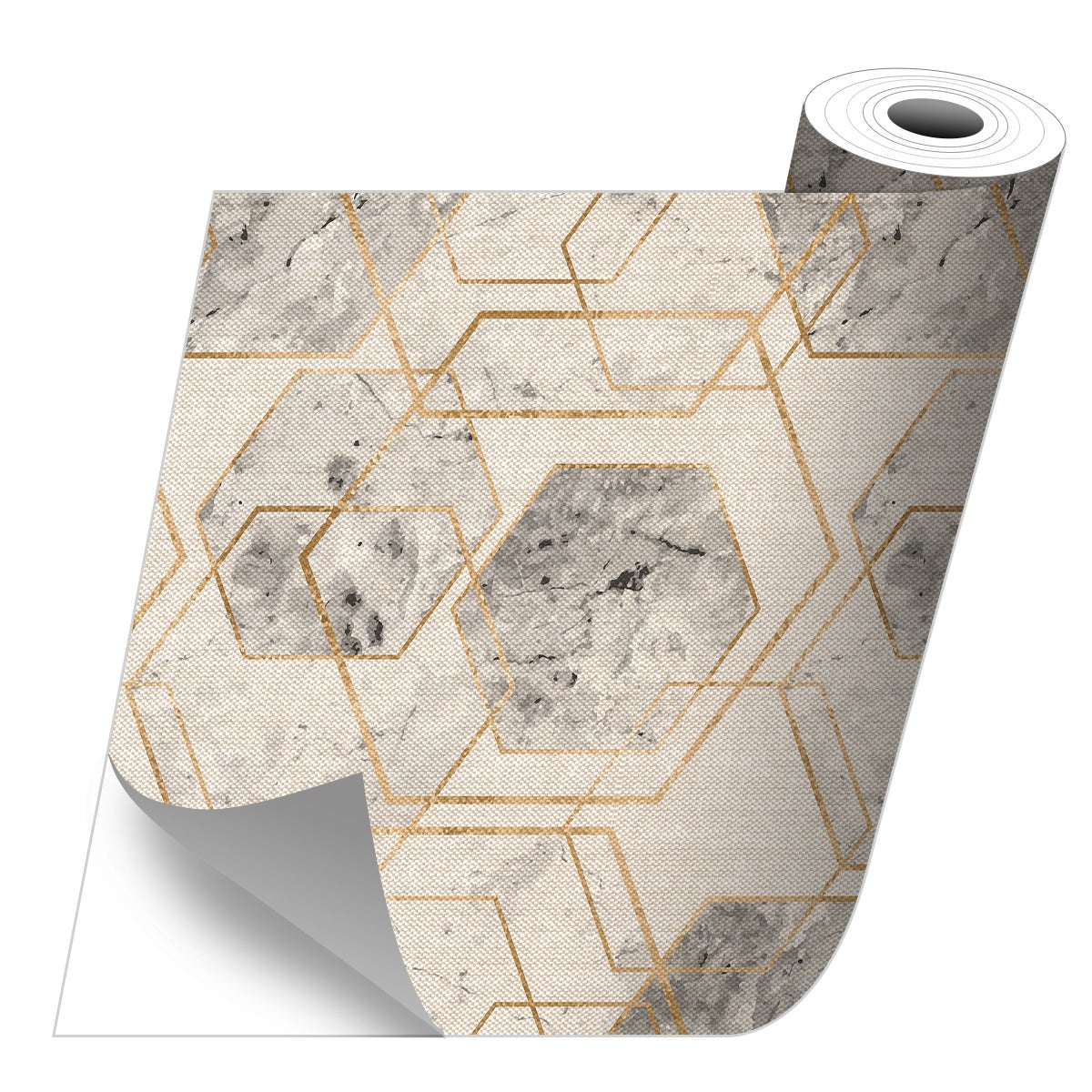 Rollo sticker Hexa gold 100x100 cm | Leroy Merlin