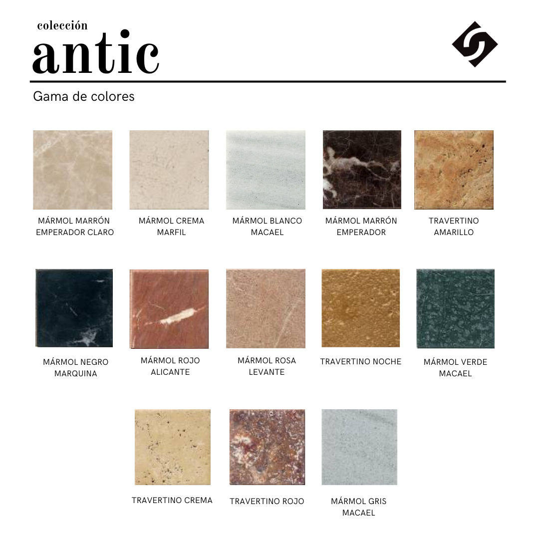 Piedra natural MÁRMOL ROSA LEVANTE 10x10cm acabado Antic | Leroy Merlin