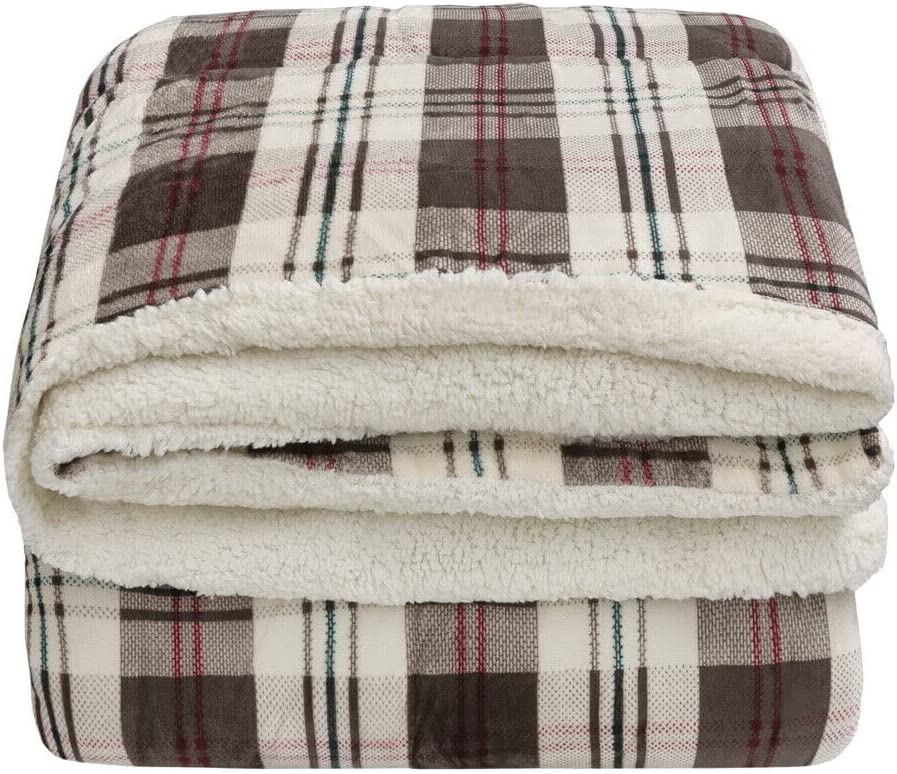 Plaid Coperta Sherpa Pile Doppio Strato Morbida Calda Vellutata ...