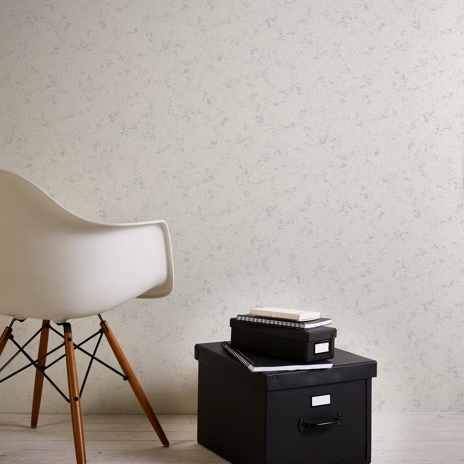 Papel pintado beige con estampado moteado gris Papel pintado con ...
