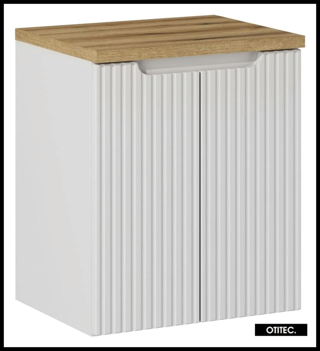Mueble bajo lavabo de 50 cm - Con Plan - Roble/Blanco - 2 puertas ...