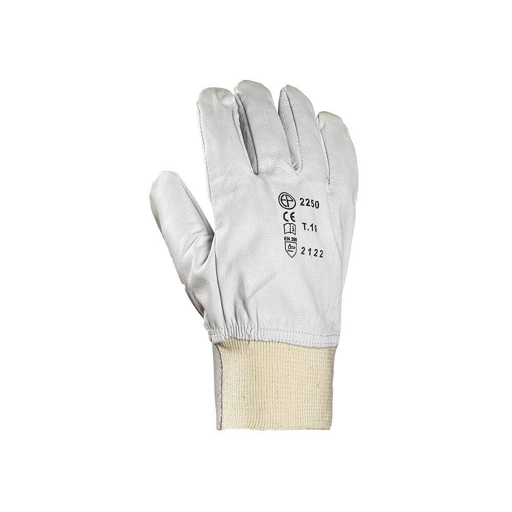 Gants de protection cuir de chèvre Eurotechnique avec protège-artère ...
