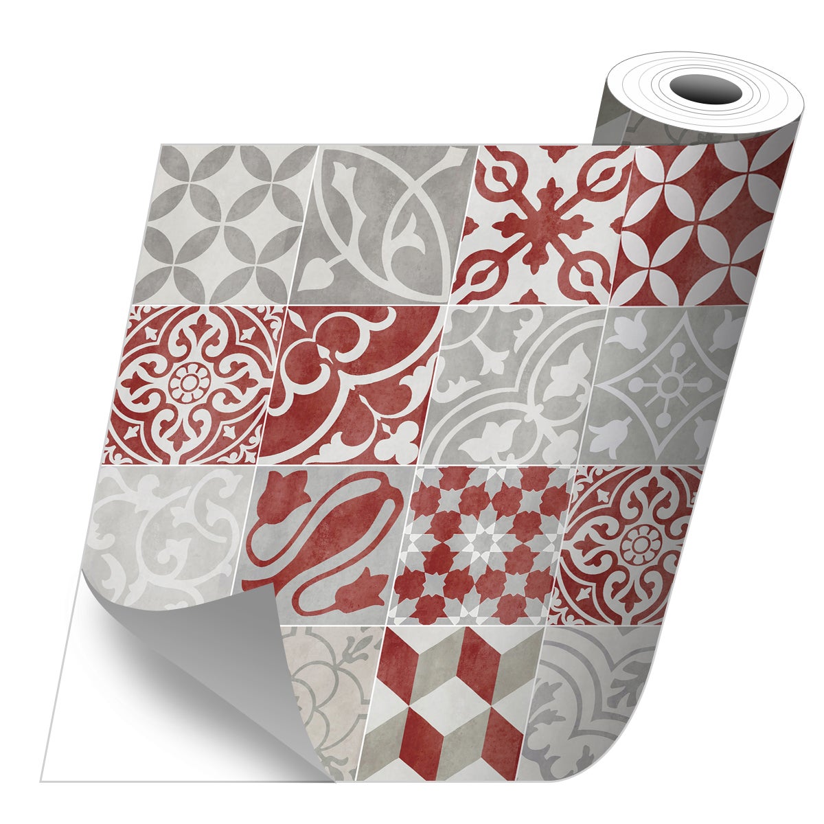 Rollo sticker Antique rojo 50x100 cm | Leroy Merlin
