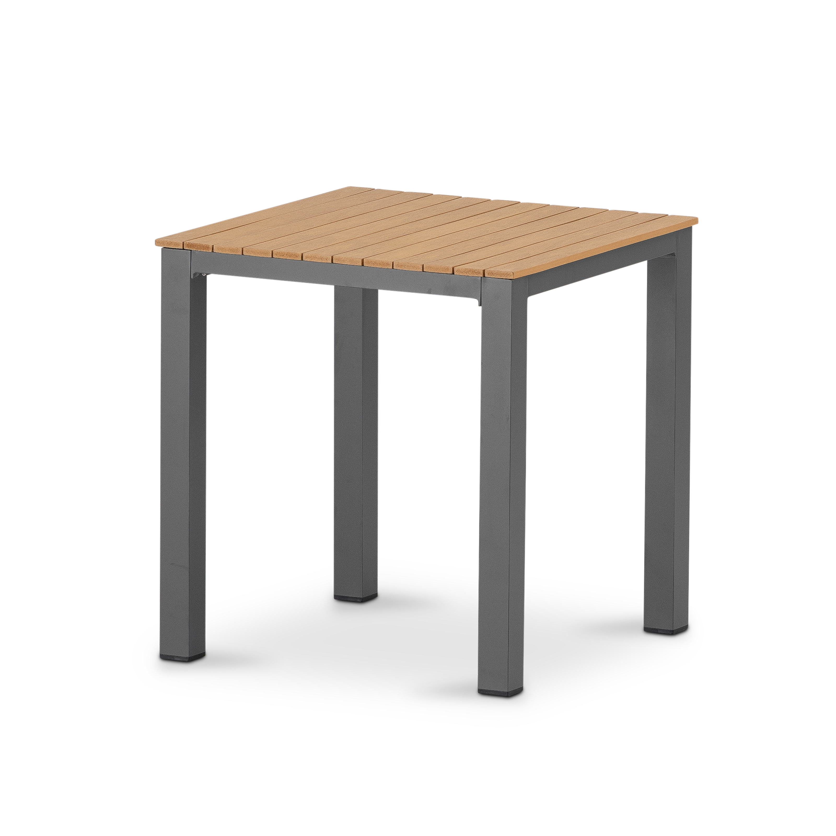 Table jardin imitacion en bois et alluminium anthracite 70x70 - Osaka ...