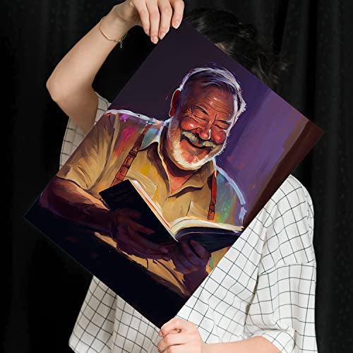 Nacnic Ernest Hemingway Affiche En Style Portrait En Couleur ...