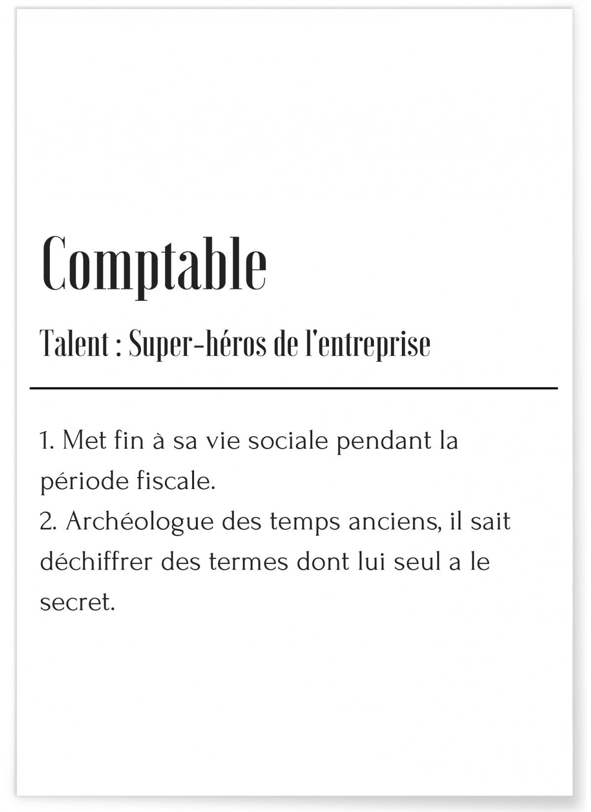 Affiche Définition Comptable - Format A3 - | Leroy Merlin