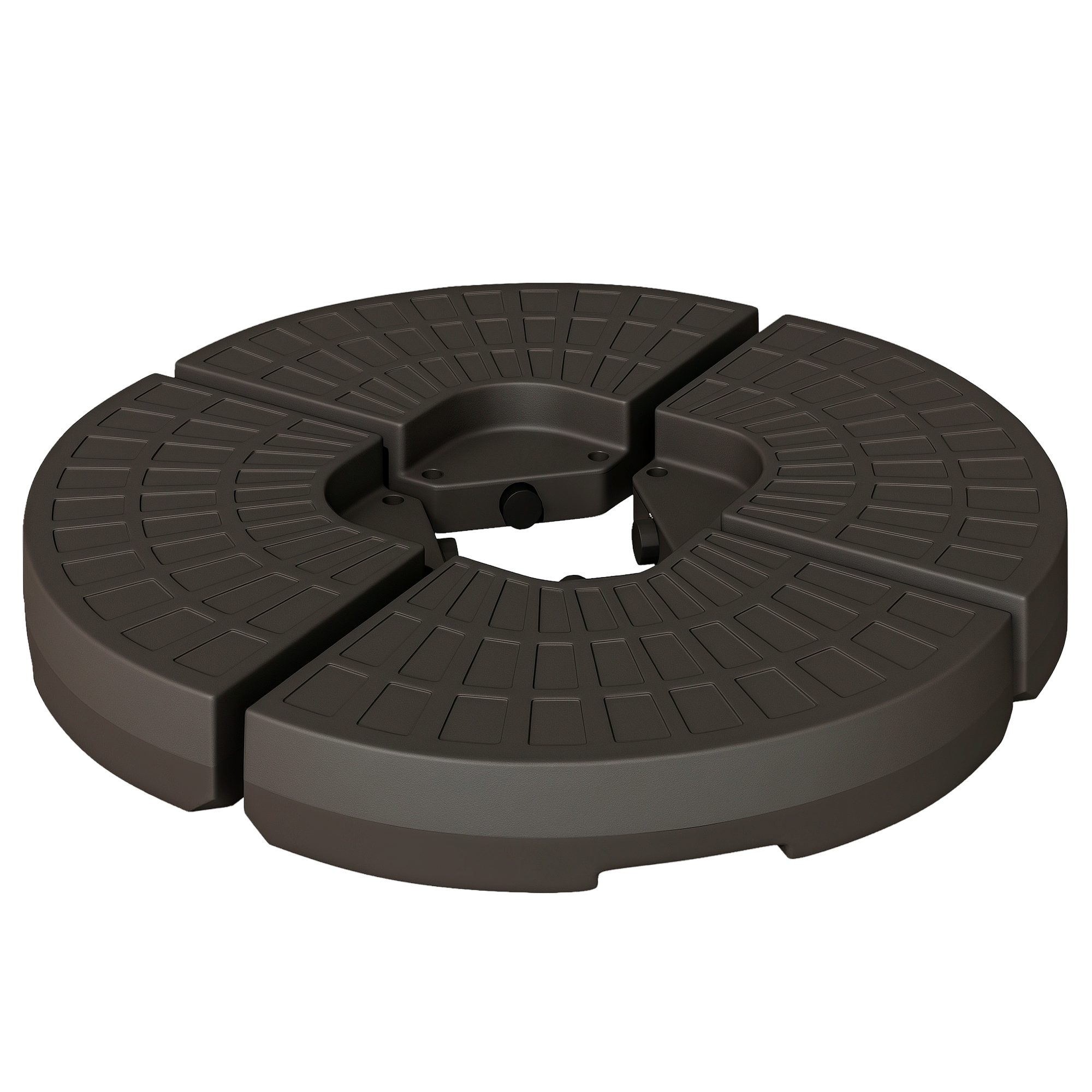 Un juego de 4 bases para sombrillas de jardín, rellenas con 68 kg de ...