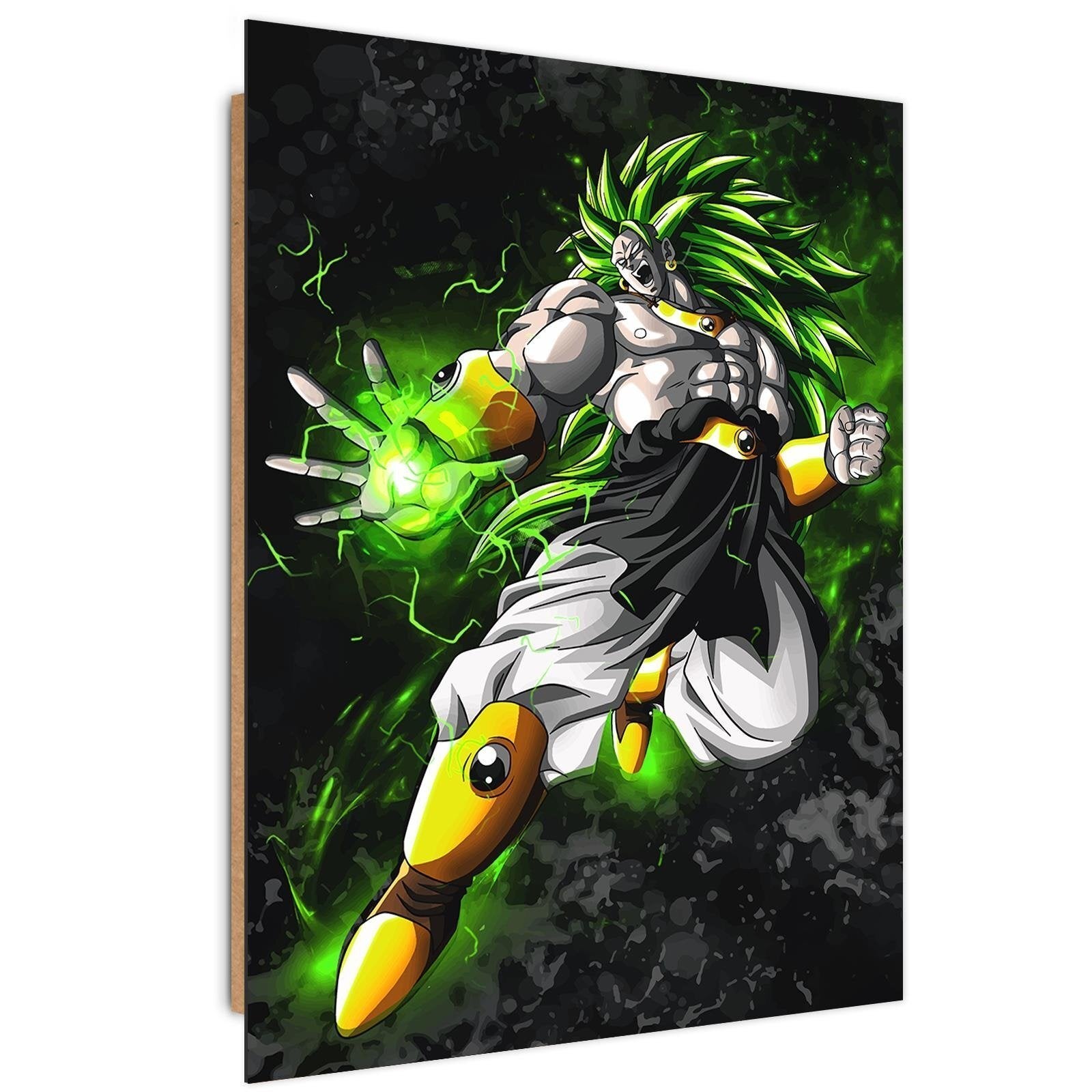 Tableau bois Dragon Ball Super Saiyan Broly - 40 x 60 cm | Leroy Merlin