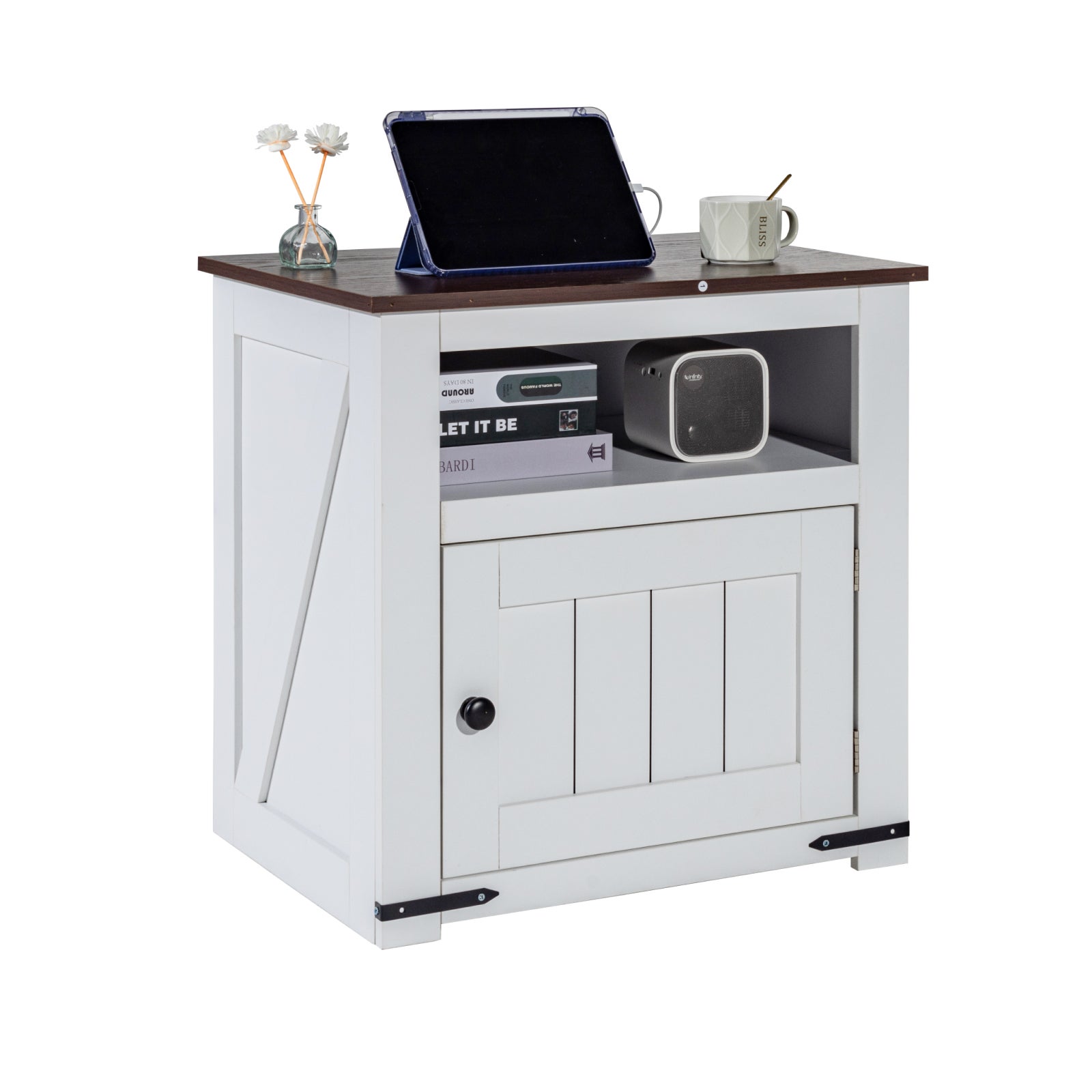 Table d'Appoint 3 Niveaux,VEVOR Table Chevet Carrée,Ports & Prises USB ...