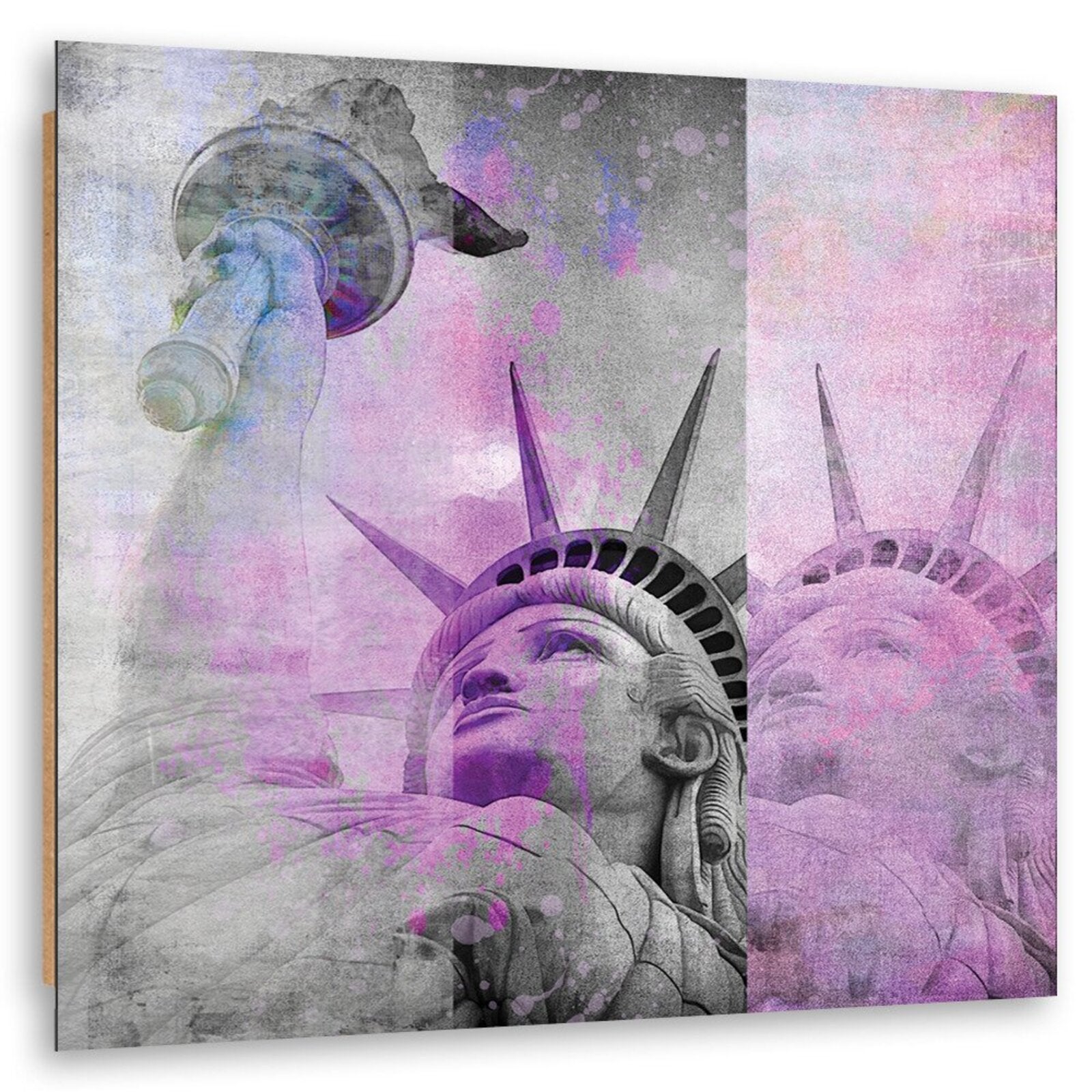 Tableau statue de la liberté bois - 80 x 80 cm | Leroy Merlin