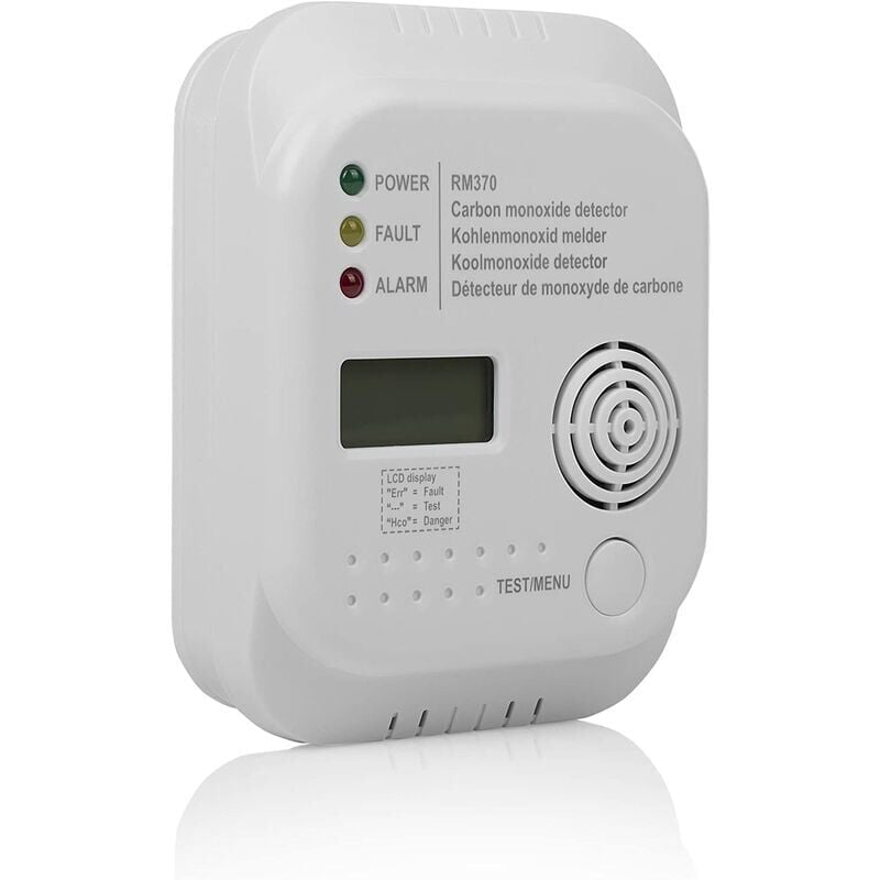 Carbon Monoxide Detector, Battery Powered, Gas Detector with Display ...
