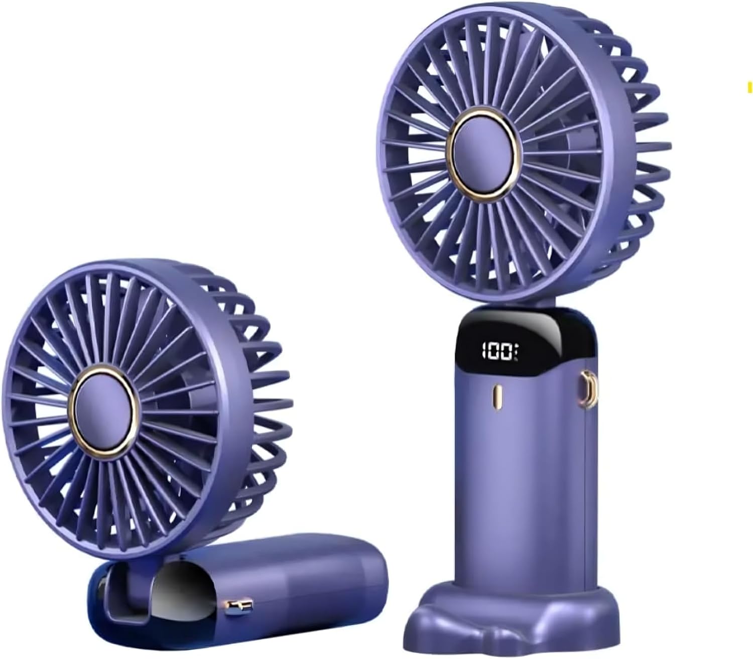 Ventilateur portable Violet, mini ventilateur portable rechargeable par ...