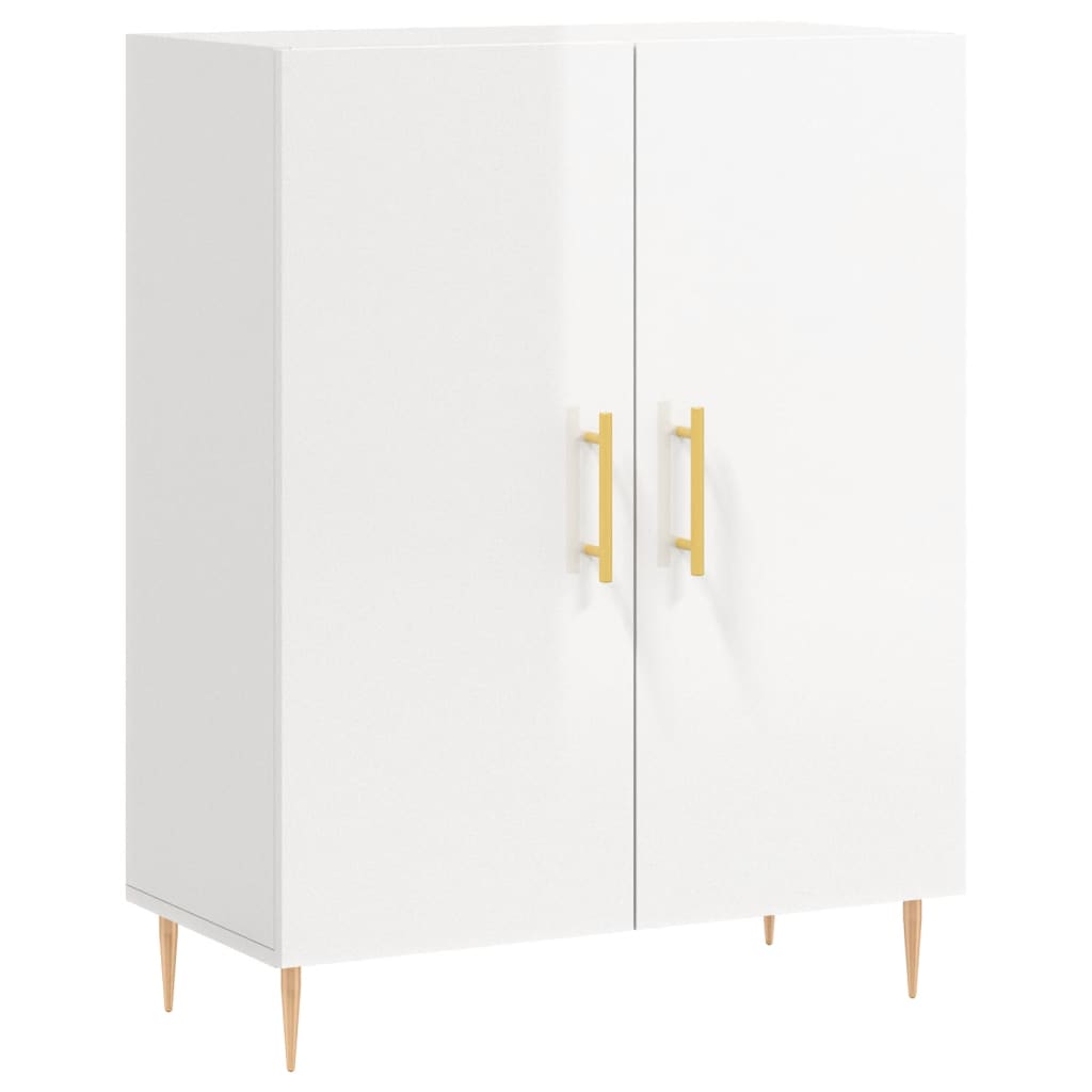 Buffet en contreplaqué blanc brillant 69,5x34x90 cm - COMFORTXL | Leroy ...