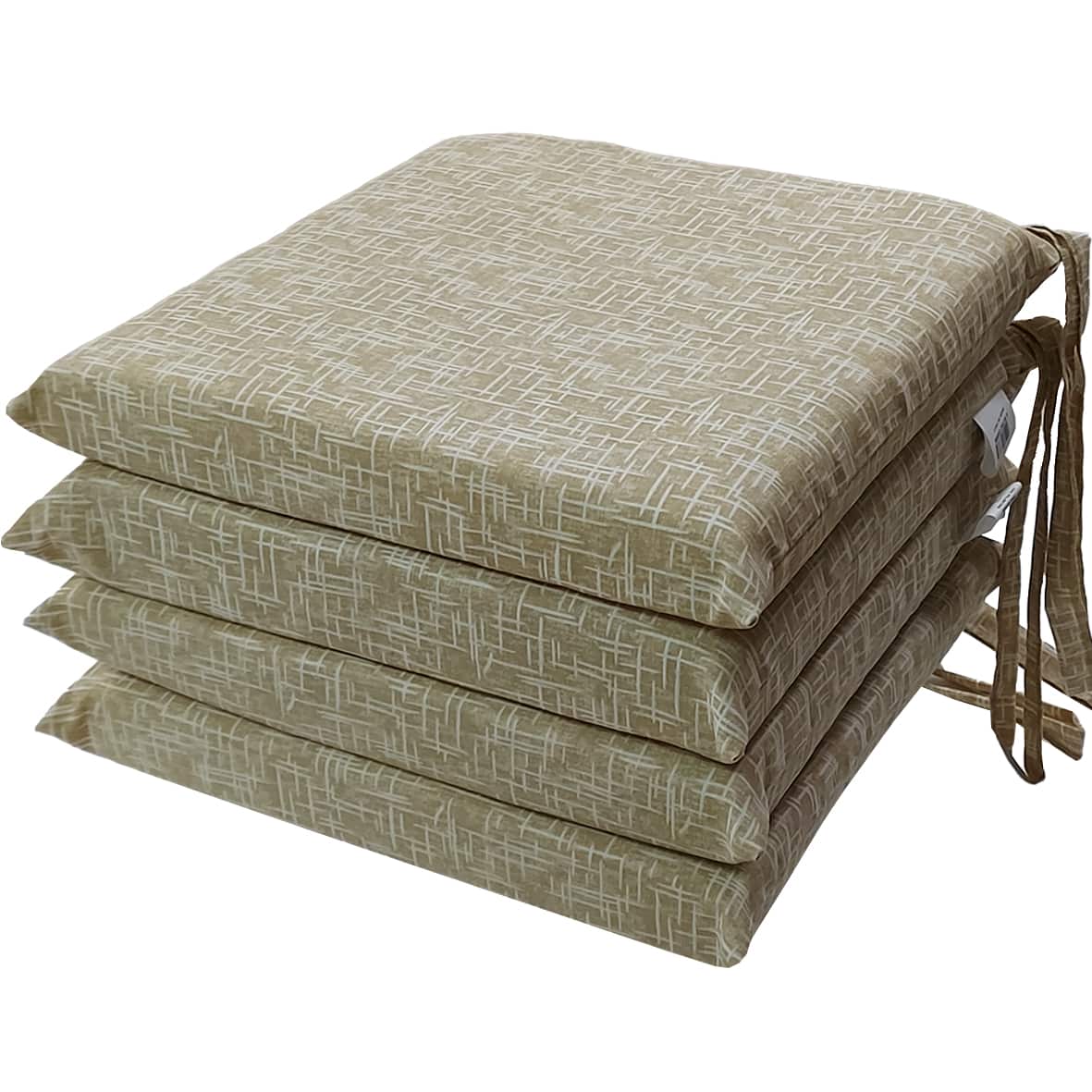 Lot de 4 coussins de chaise Amalfi déhoussables à double face avec ...