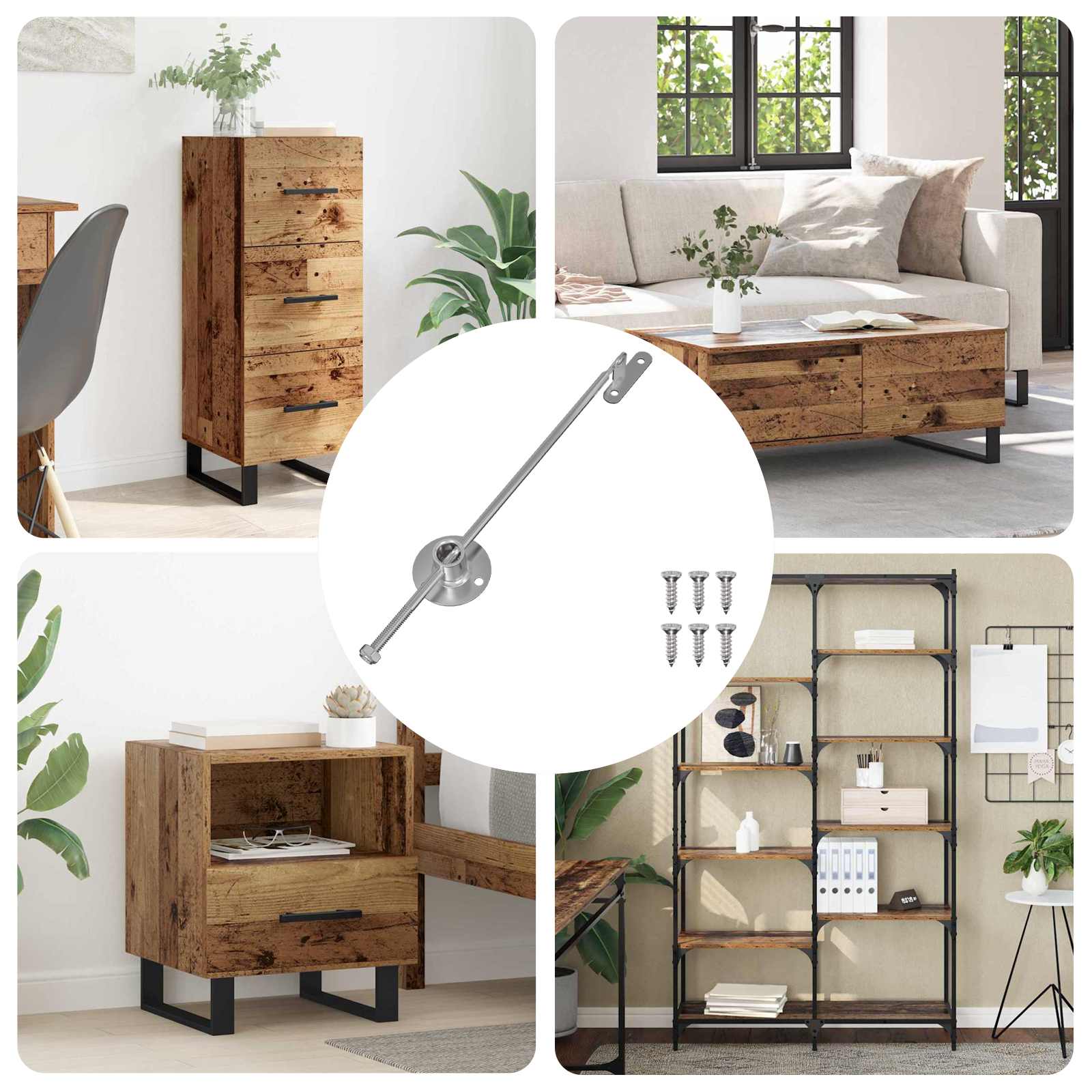 Estribo de Gas 12 pcs Plateado 190 mm Hierro vidaXL | Leroy Merlin