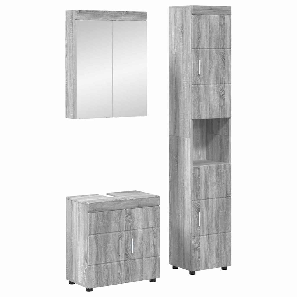 Juego de muebles de baño TULUM Gris Madera de ingeniería | Leroy Merlin