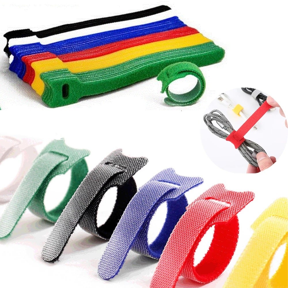 60 bridas reutilizables, correas para cables, bridas con velcro ...