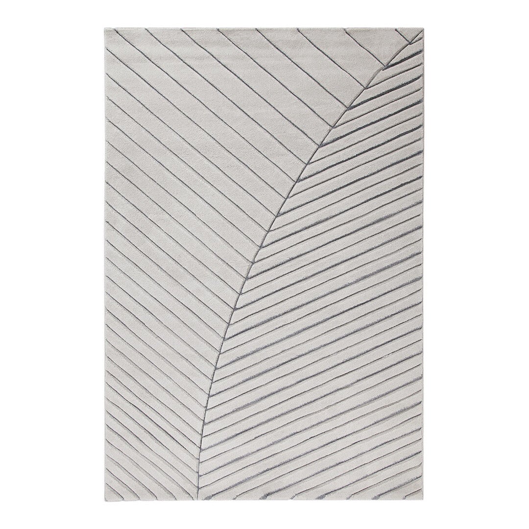 Tapis contemporaine en polypropylène Gris 133x190 NEWCASTLE | Leroy Merlin
