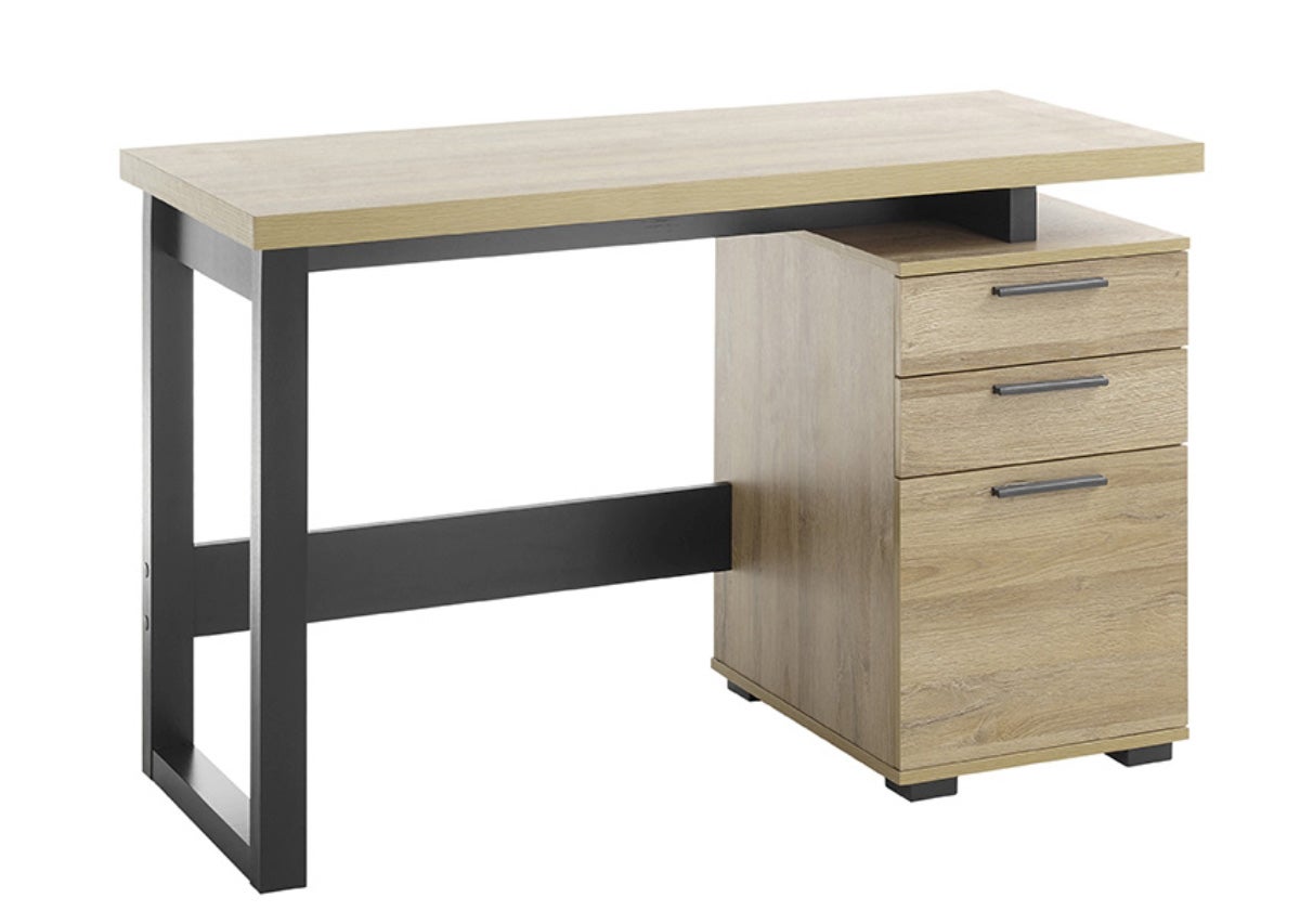 Table de bureau coloris chêne Granson - Longueur 120 x Hauteur 75 x ...