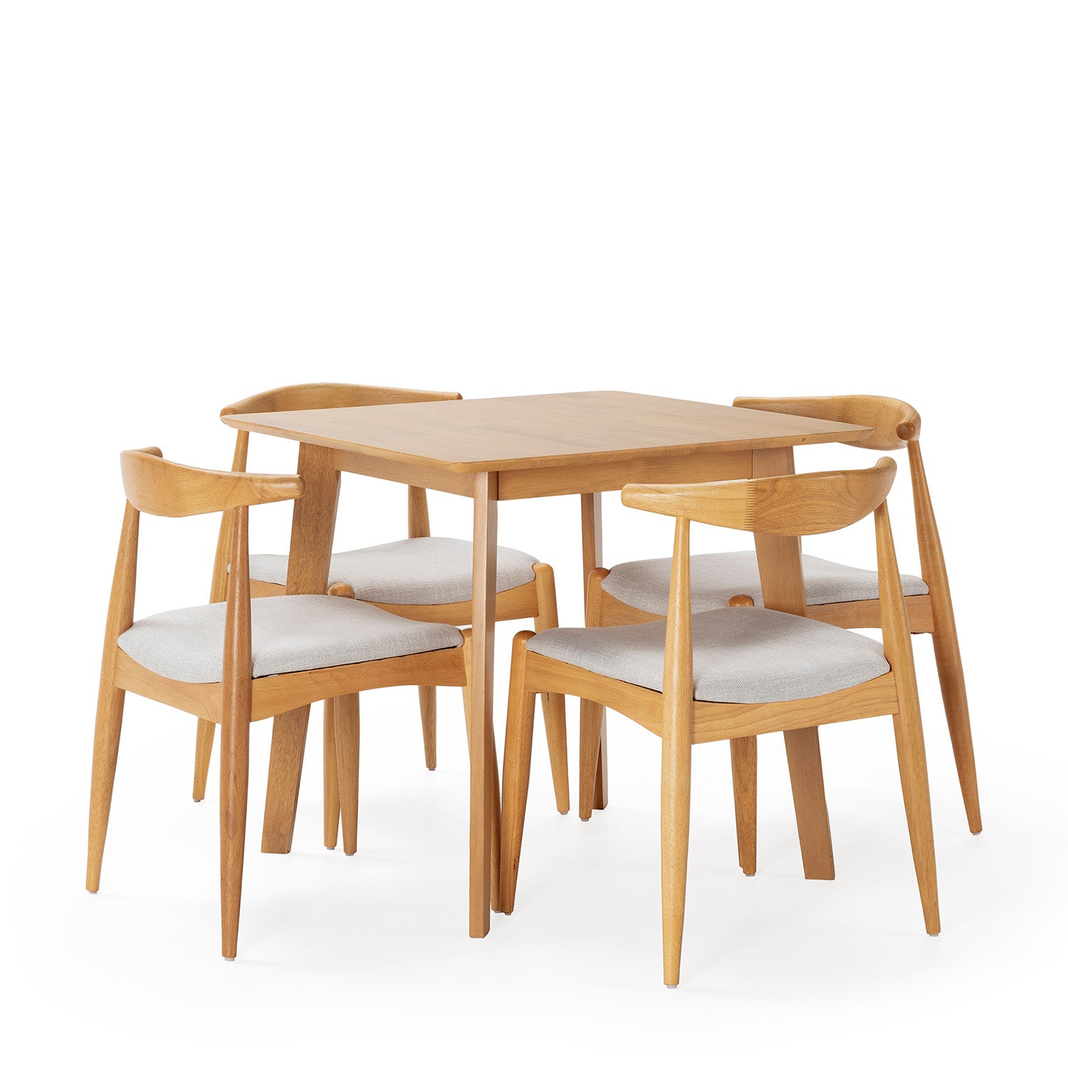 Ensemble table 80x80 cm et 4 chaises de salle à manger Corzo Chêne ...