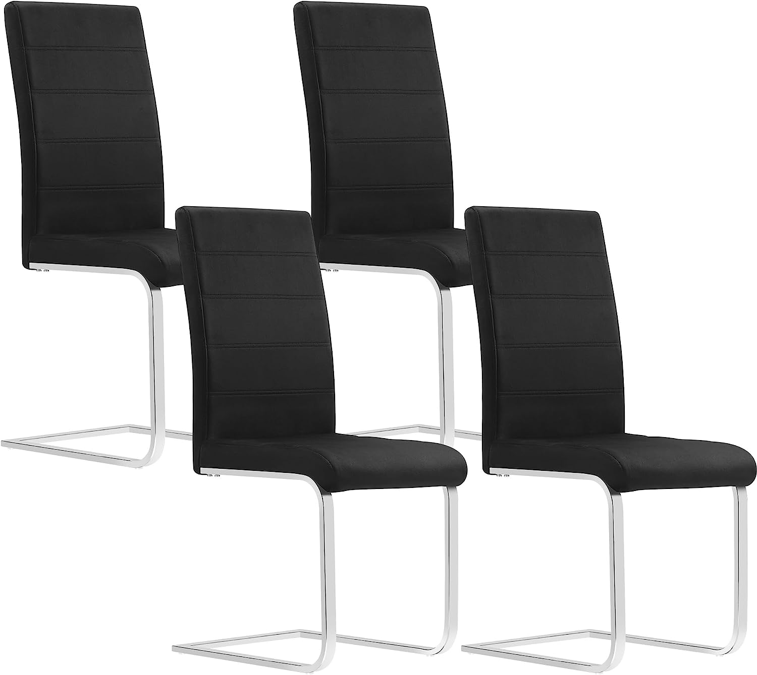 WOLTU Lot de 4 Chaise Salle à Manger,Chaise Cantilever en Velours ...