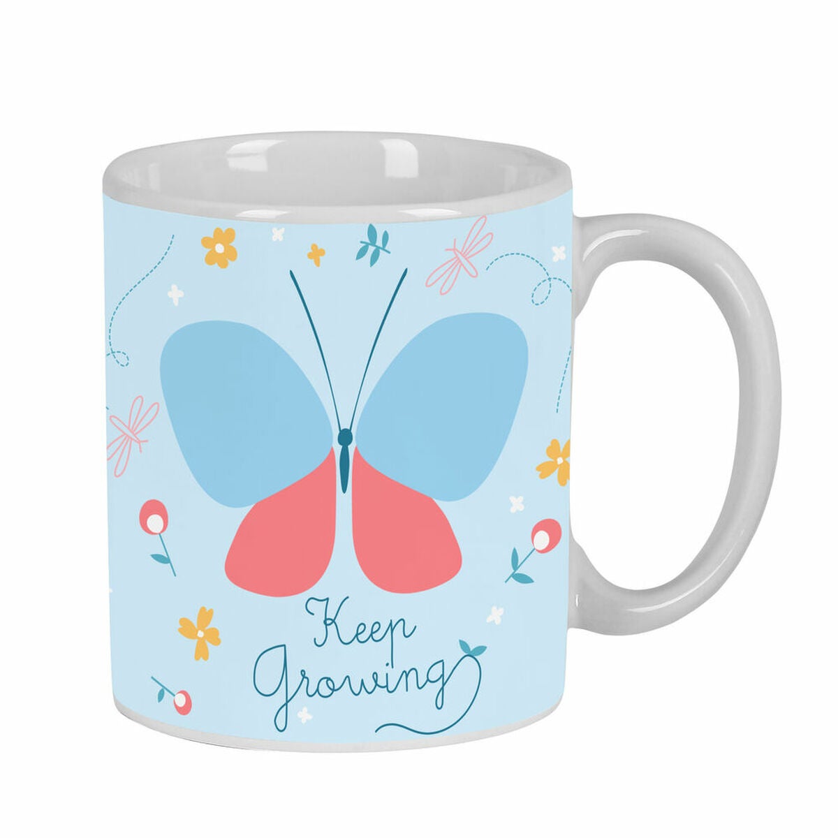 Tasse mug BlackFit8 Mariposa Céramique Bleu clair (350 ml) | Leroy Merlin