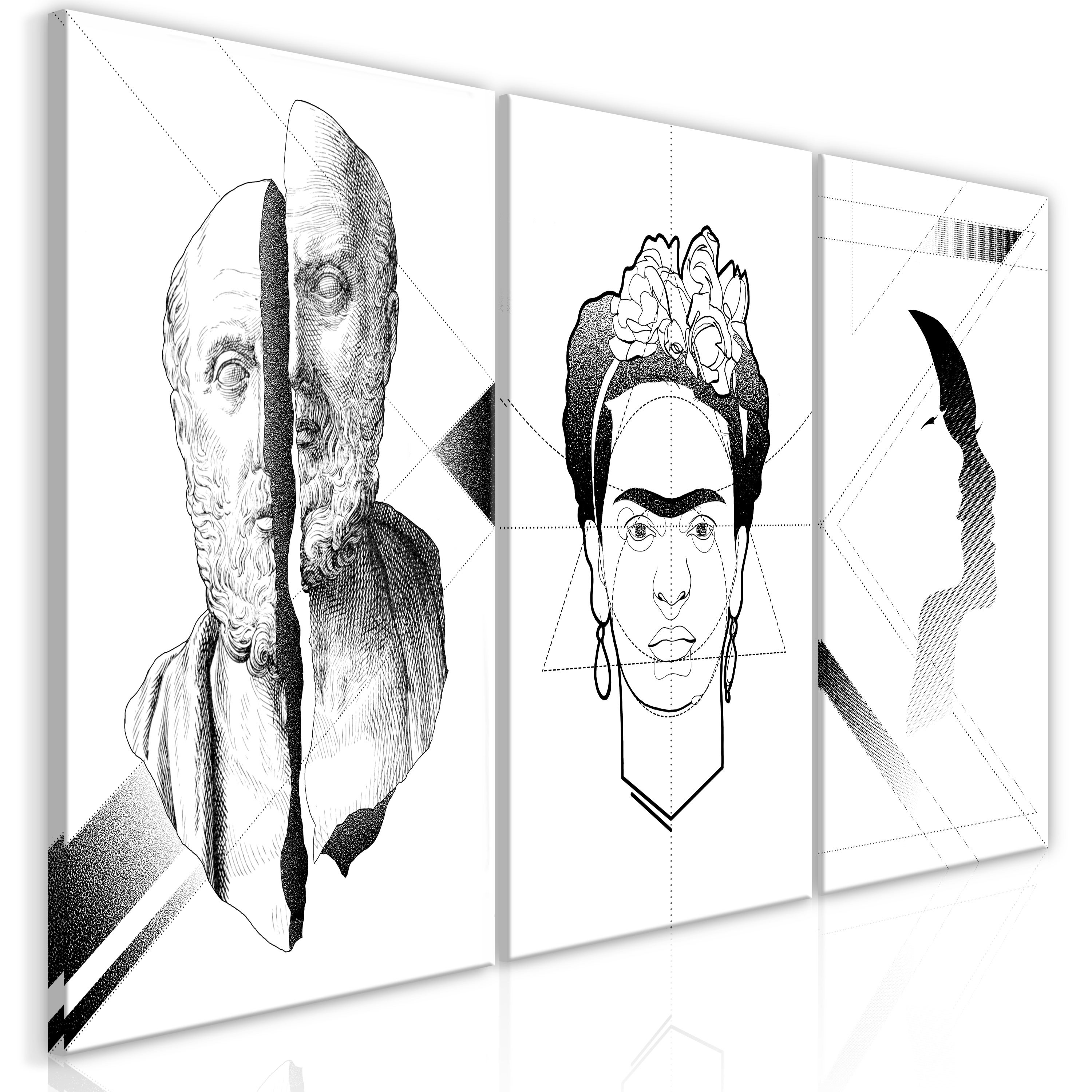 Tableau - Facial Composition (3 Parts) [120x60] | Leroy Merlin