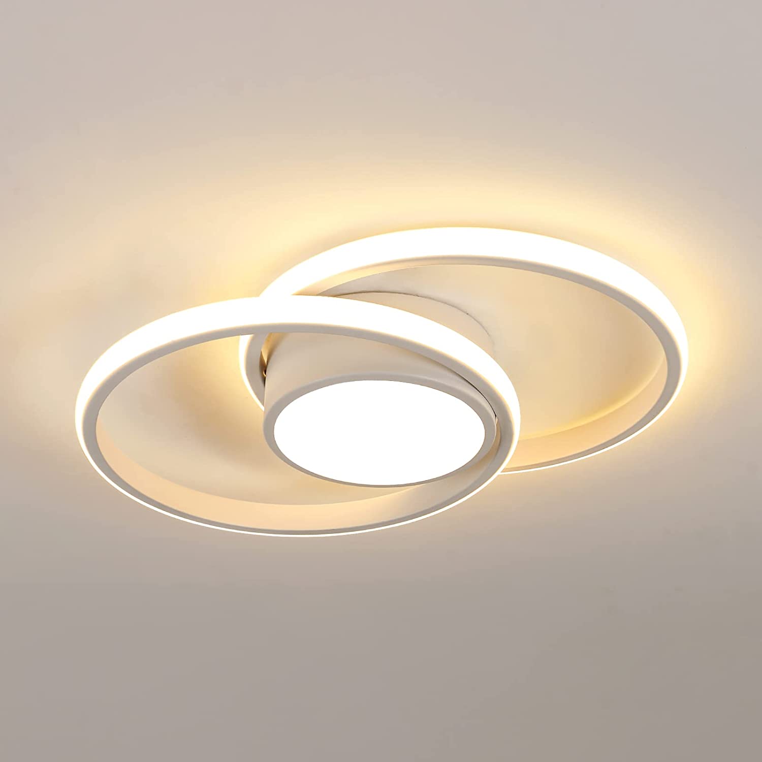 COMELY Plafonnier LED 42W 4800LM, Lampe de Plafond Ronde Moderne ...