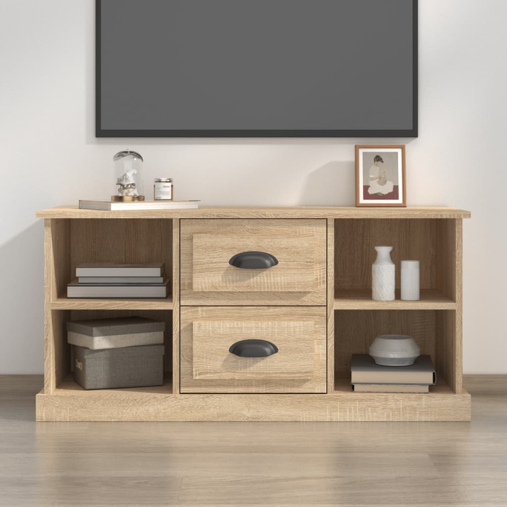 VidaXL Mueble para TV madera contrachapada roble Sonoma 99,5x35,5x48cm ...