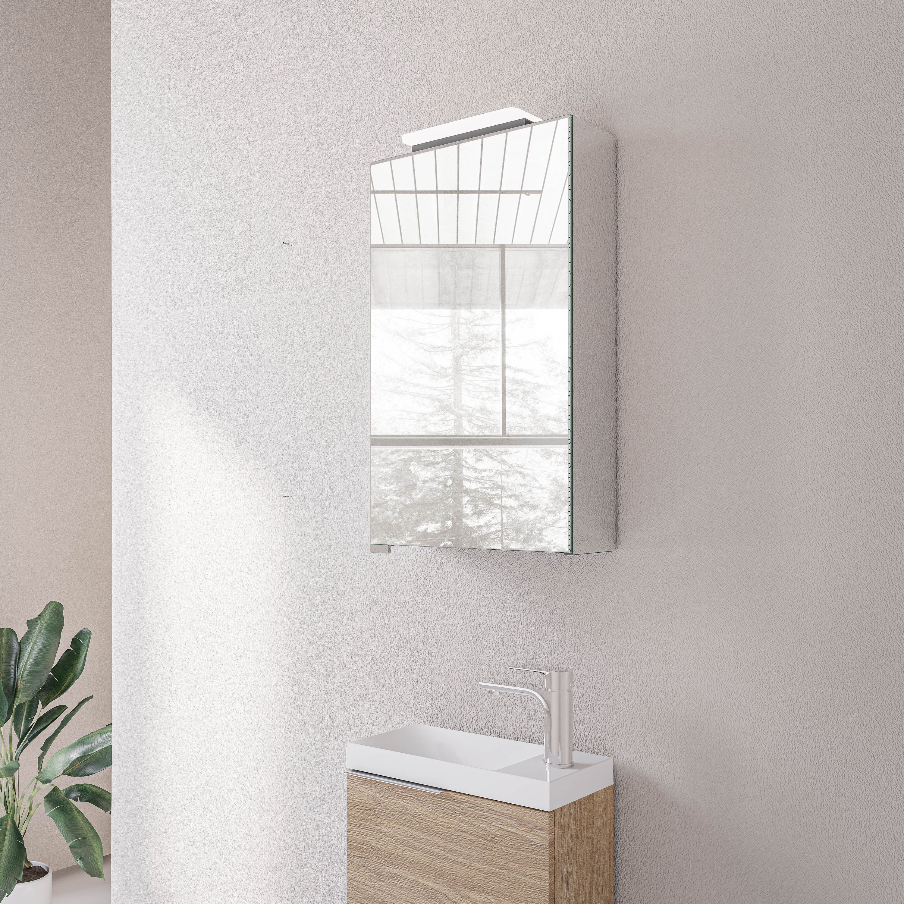 BERNSTEIN - Mobile a specchio sospeso 40x19x72,5cm (LxPxH), 1 anta in ...