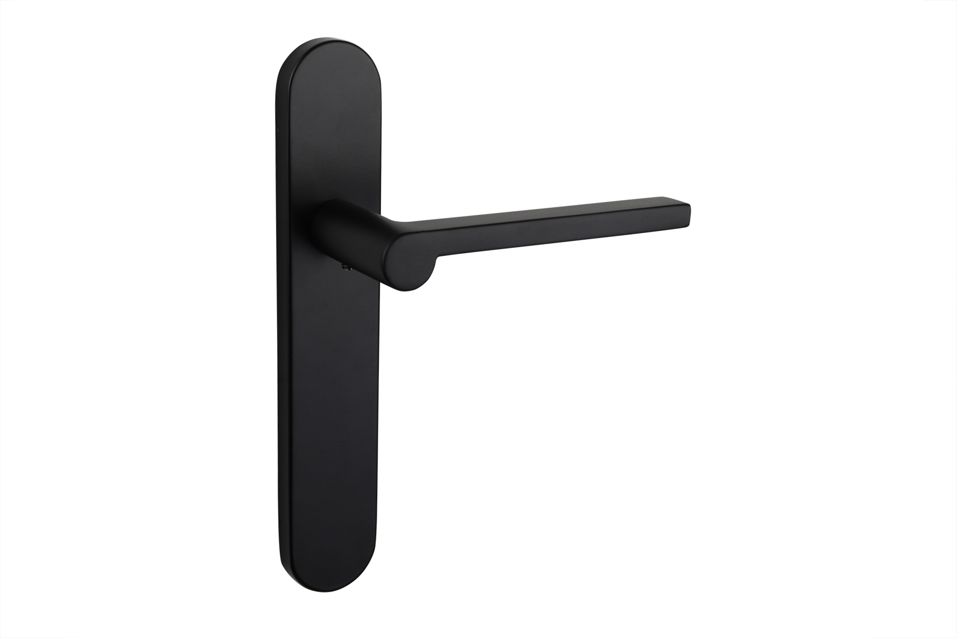 Wovar Poignée de porte Lavuzo Caserta noire plaque arrondie - Par set ...