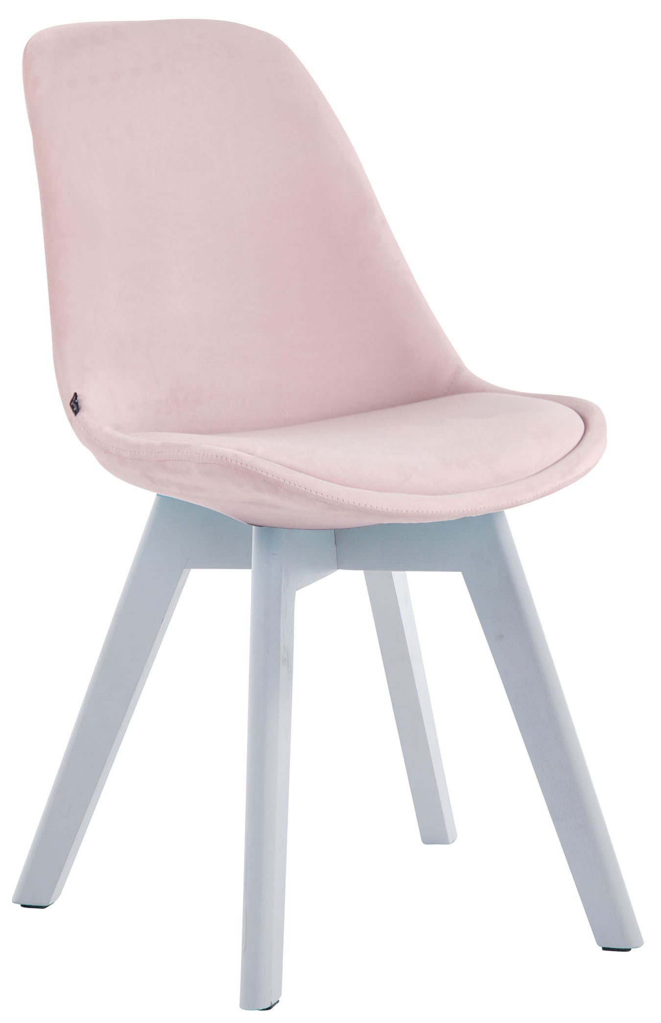 Silla Comedor Borneo V2 En Terciopelo Rosado|Blanco (roble) | Leroy Merlin
