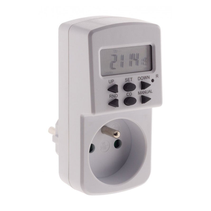 Mini programmateur digital hebdomadaire - Blanc - Otio | Leroy Merlin