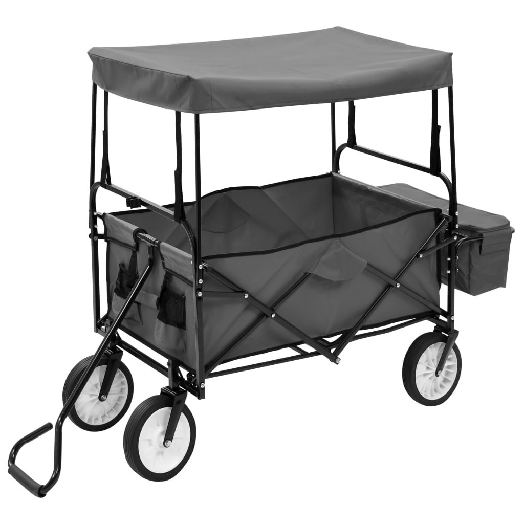 Chariot à main pliable avec capote, gris acier | Leroy Merlin