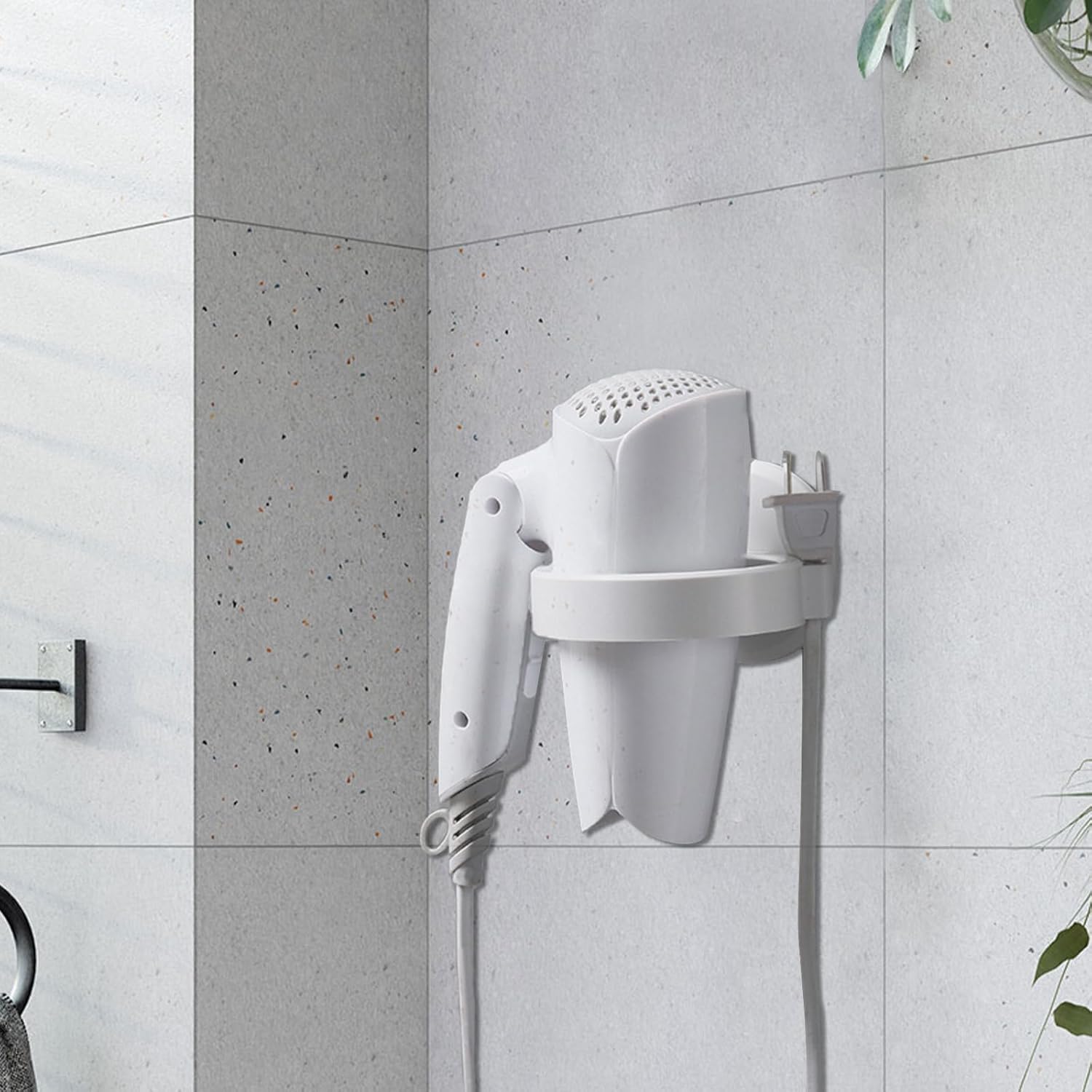 Hair dryer bracket,hair dryer bracket without drilling,wall mounted ...