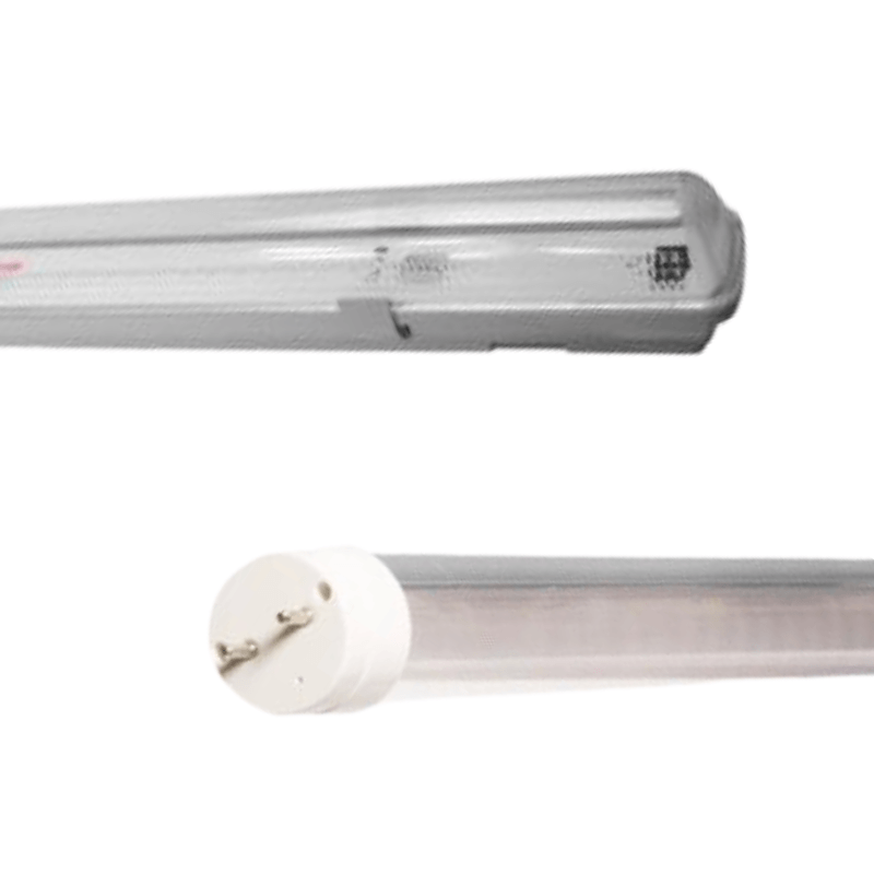 Kit de Réglette LED étanche + Tube Néon LED 150cm T8 24W - Blanc Froid 6000K - 8000K - SILAMP ...