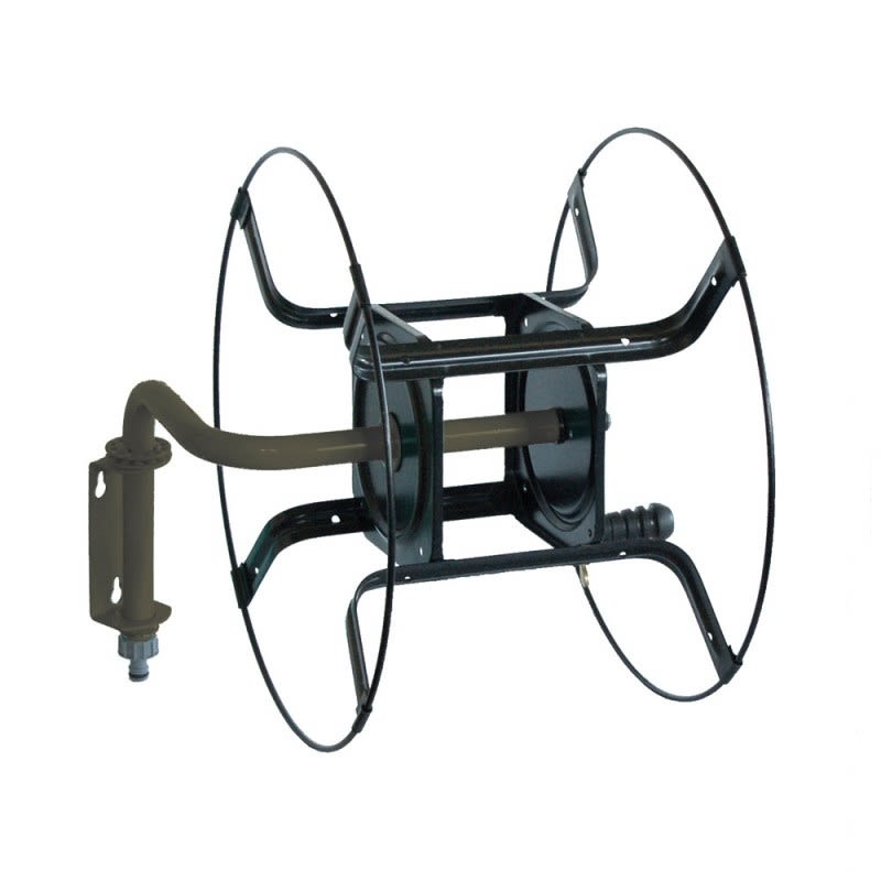 Dévidoir mural orientable 70m en acier avec raccord laiton sans tuyau ...