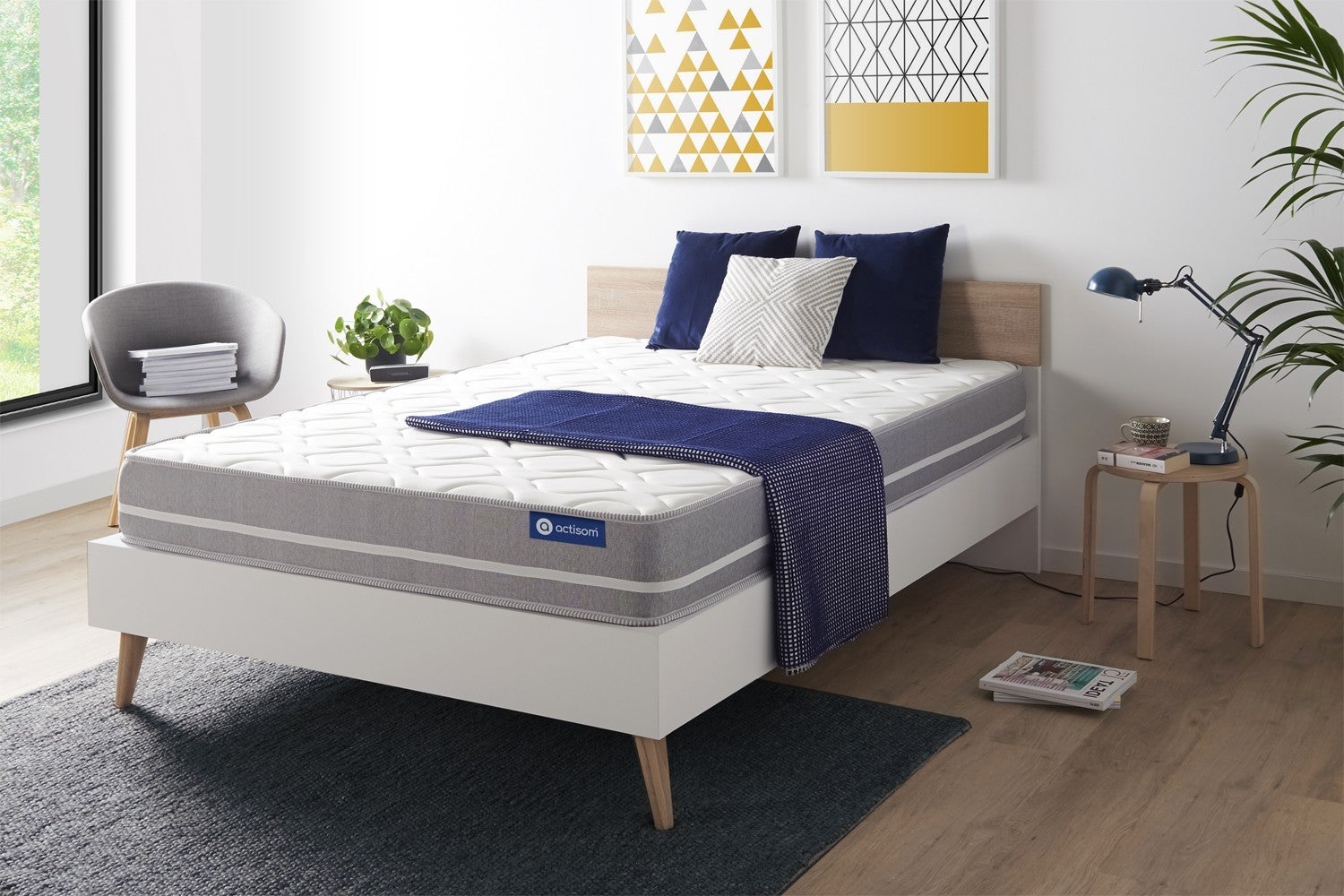 Matelas 140 x 200 cm Actilatex touch - Latex et mémoire de forme - Ep. 20 cm - Equilibré - 3 ...