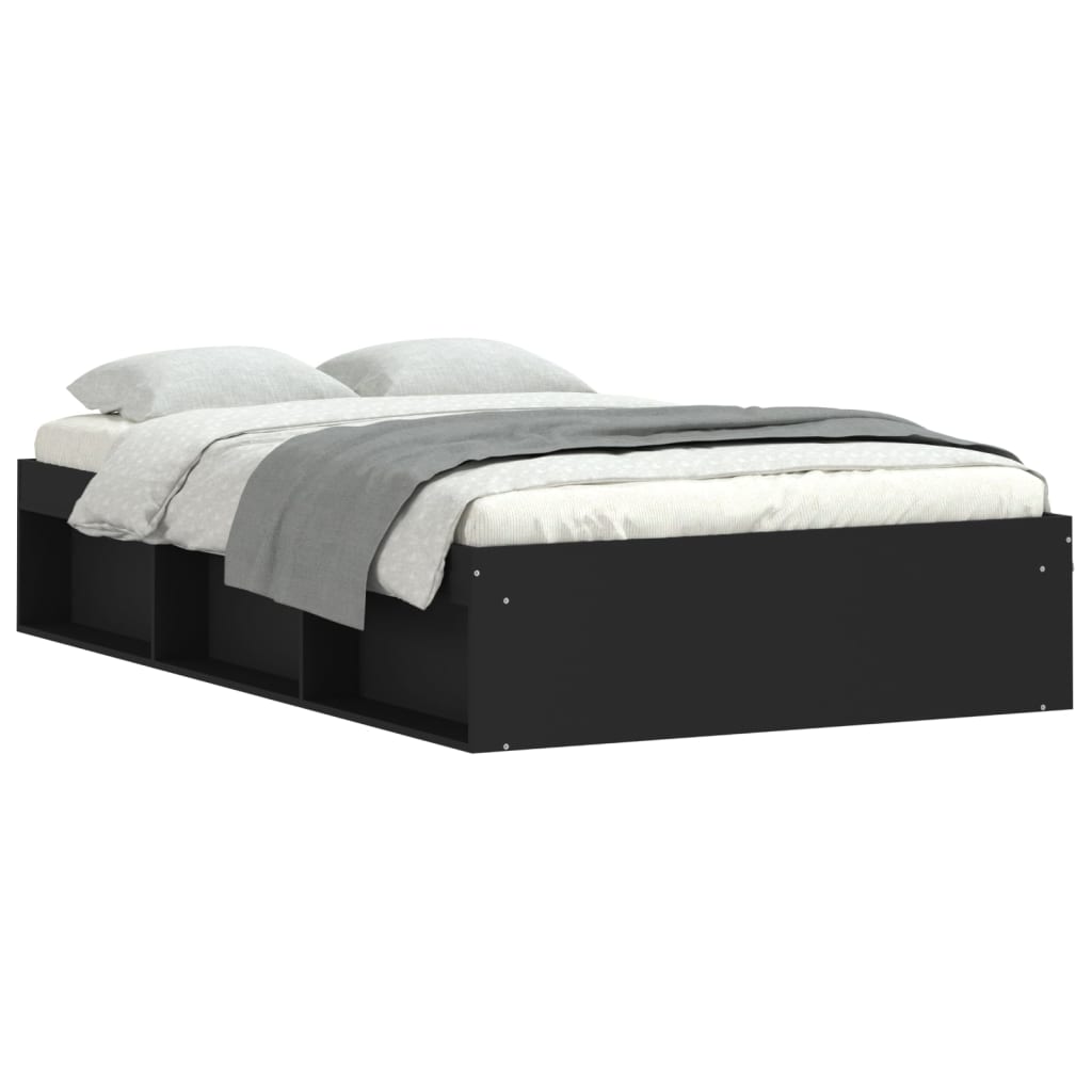 Lit double | Lit adulte | Cadre de lit noir 120x190 cm petit ...