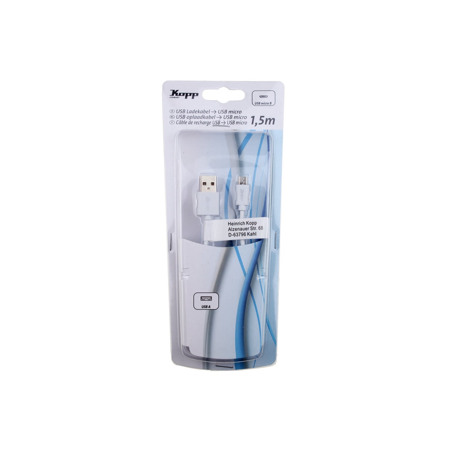 Universeel - usb-usb micro b blanche 1.5m - | Leroy Merlin