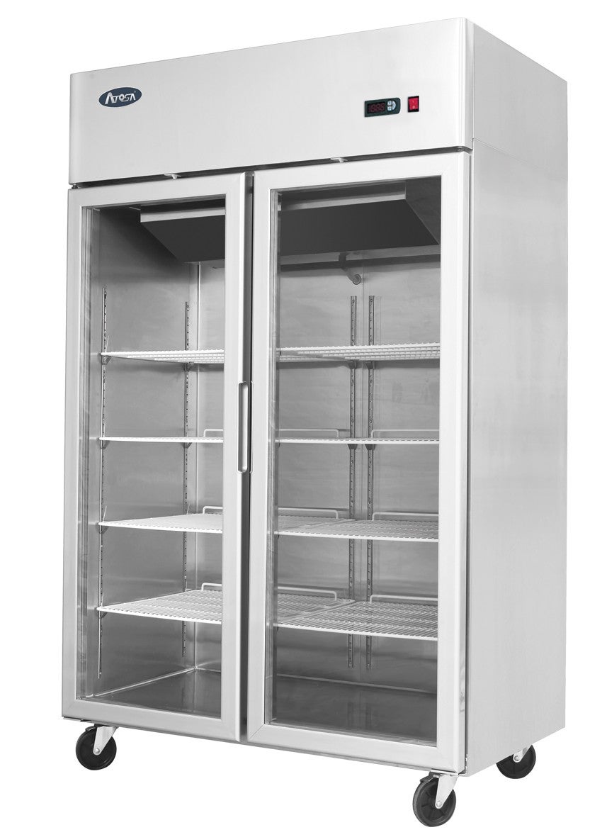 Frigo Professionnel Vitré Tropicalisé 2 Portes 1300 Litres - Atosa ...