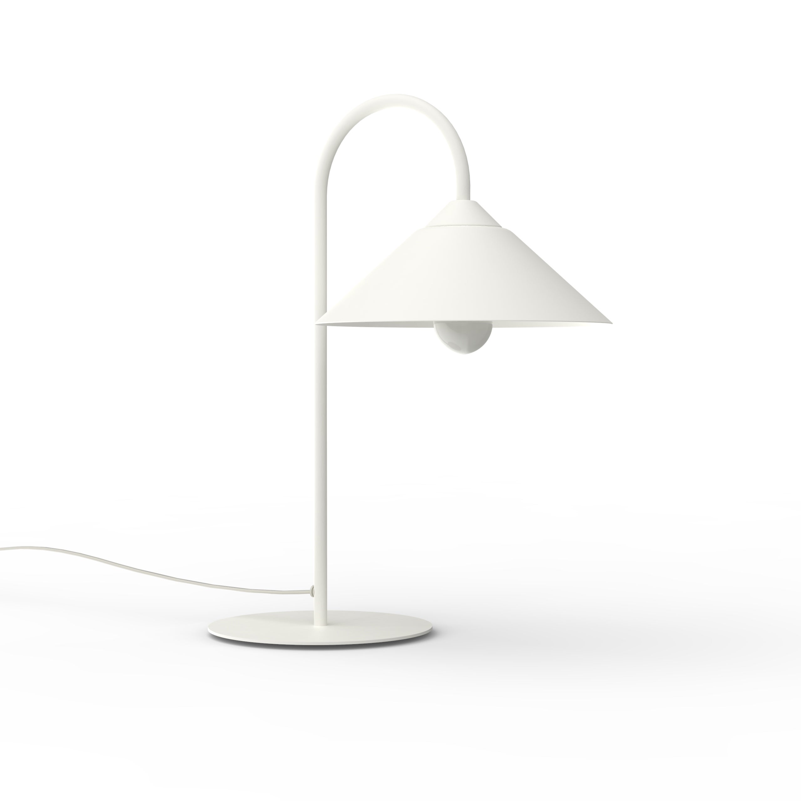 LUMICOM | CHAPEAU lampe de table, 1XE27, max 42W, métal, Blanc mat ...