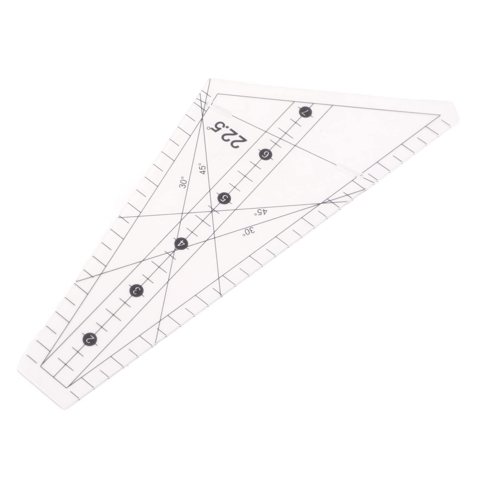 Regla de acolchado con ranura de 22,5 grados, regla de sastre de ...