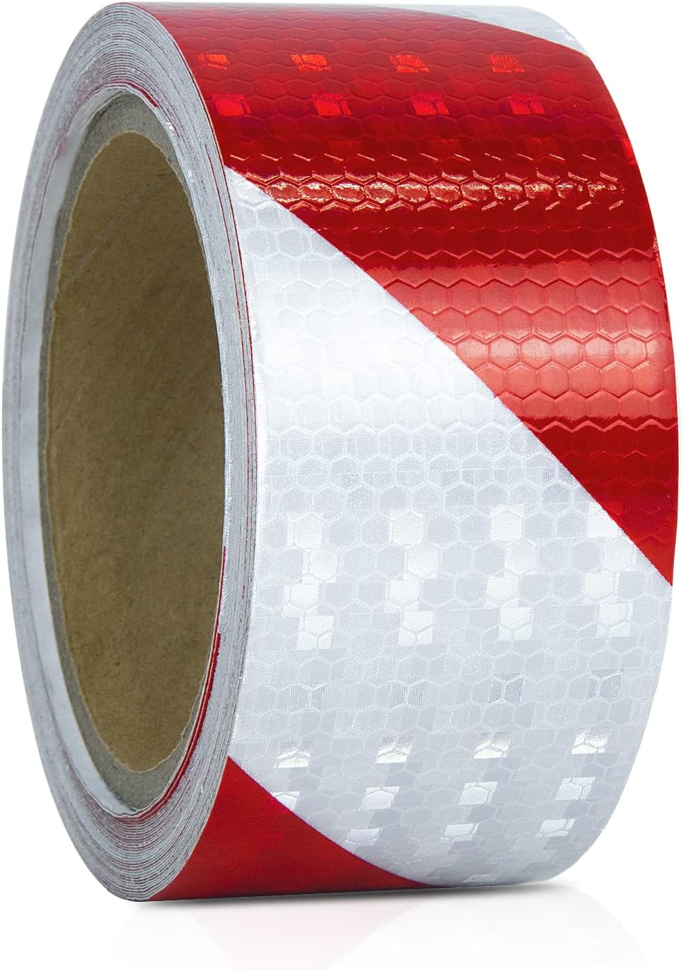 Bande Reflechissante 25mx5cm PVC Autocollante Rouge et Blanc Ruban ...